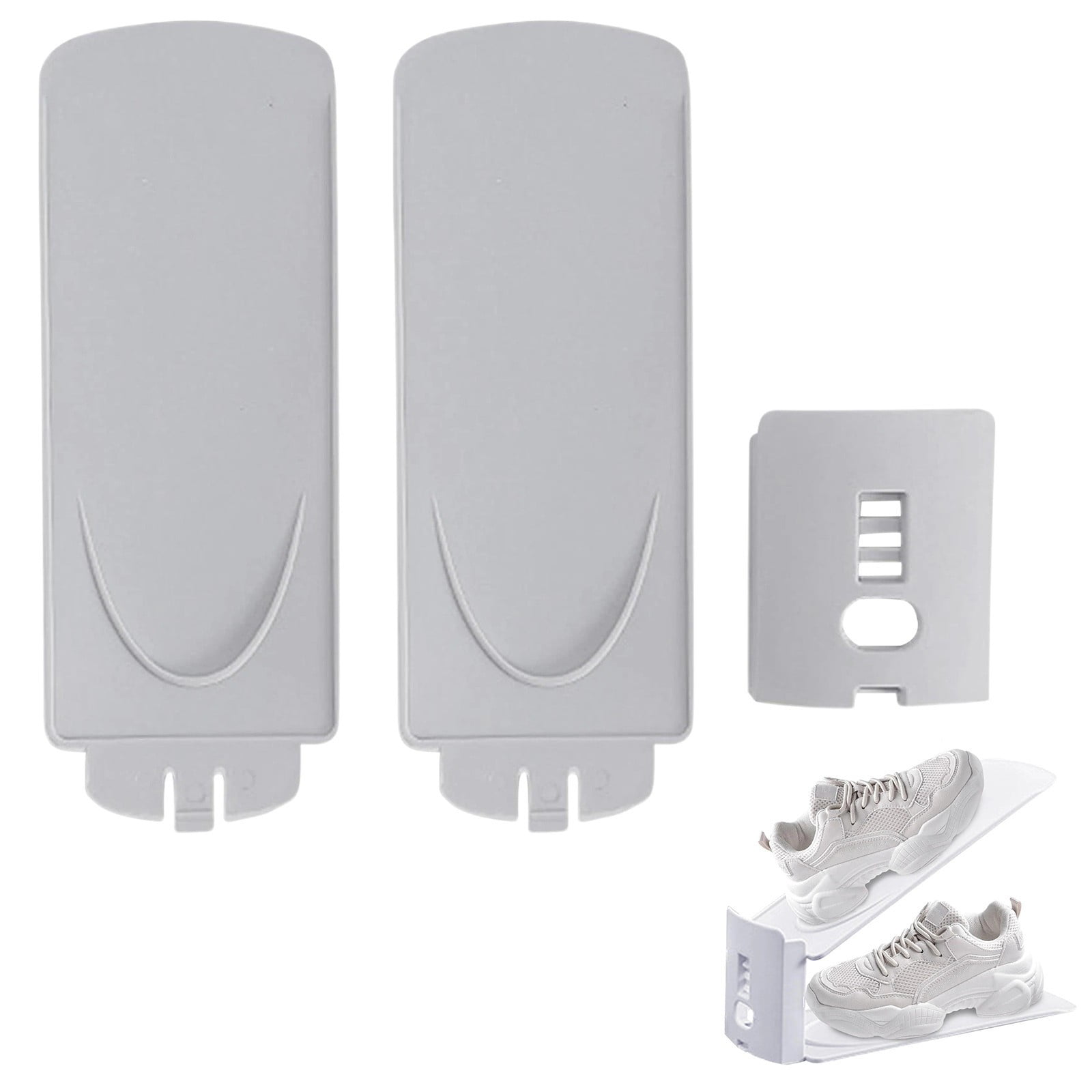 DMHW74S Double Layer Shoe Rack Organizer Adjustable Closet Slot Shoe Stacker - Walmart.com