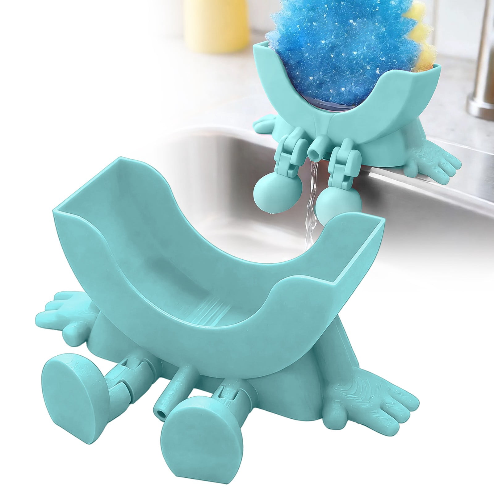 DMHW74S Fun Sponge Stand 3D Printed Draining Sponge Holder Cute Sitting ...