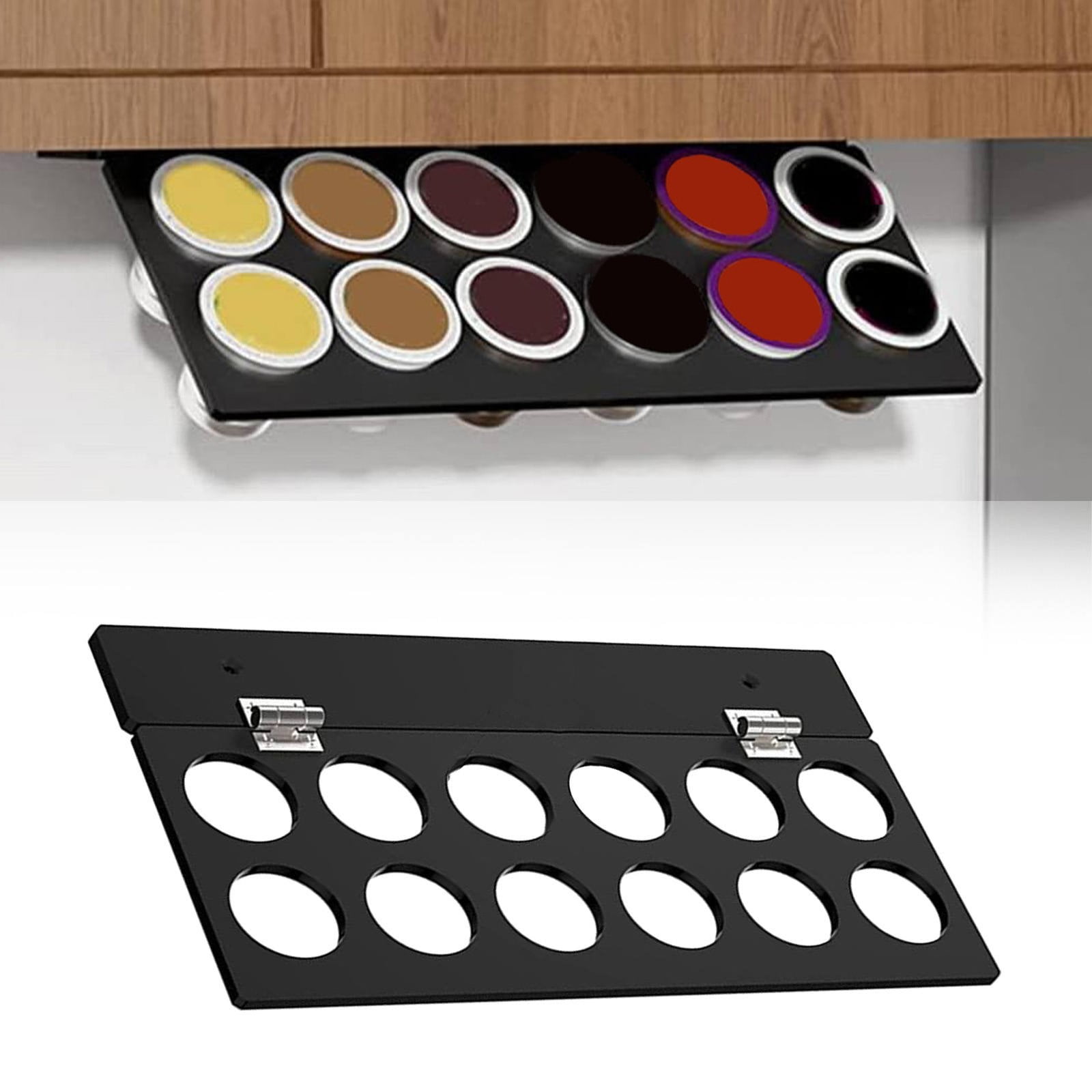 DMHW74S Holder Drawer 36 Coffee Pods Storage Sliding Black Metal ...