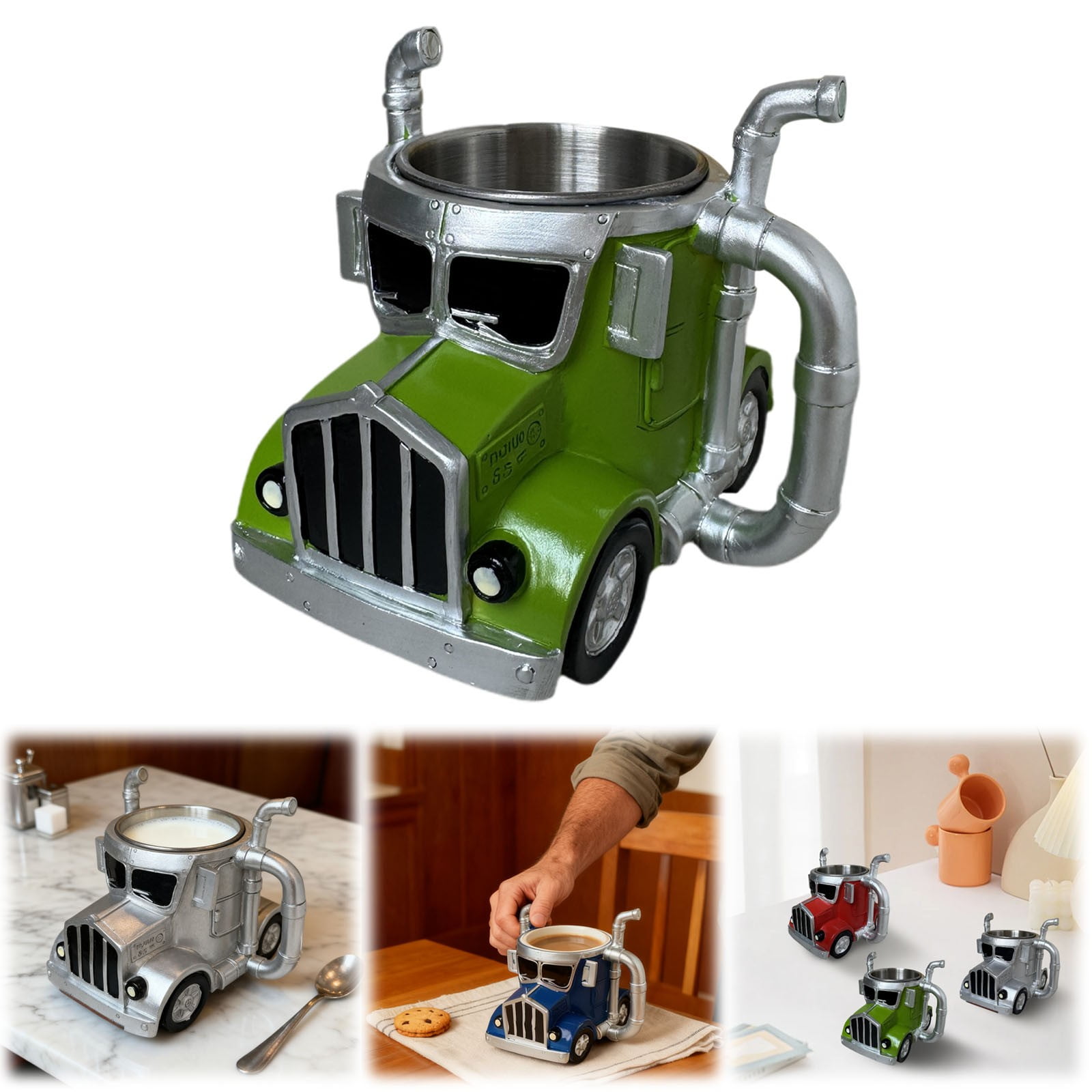 DMHW74S Semi Truck Shaped Coffee Mug Novelty Ceramic Cup For Truck ...