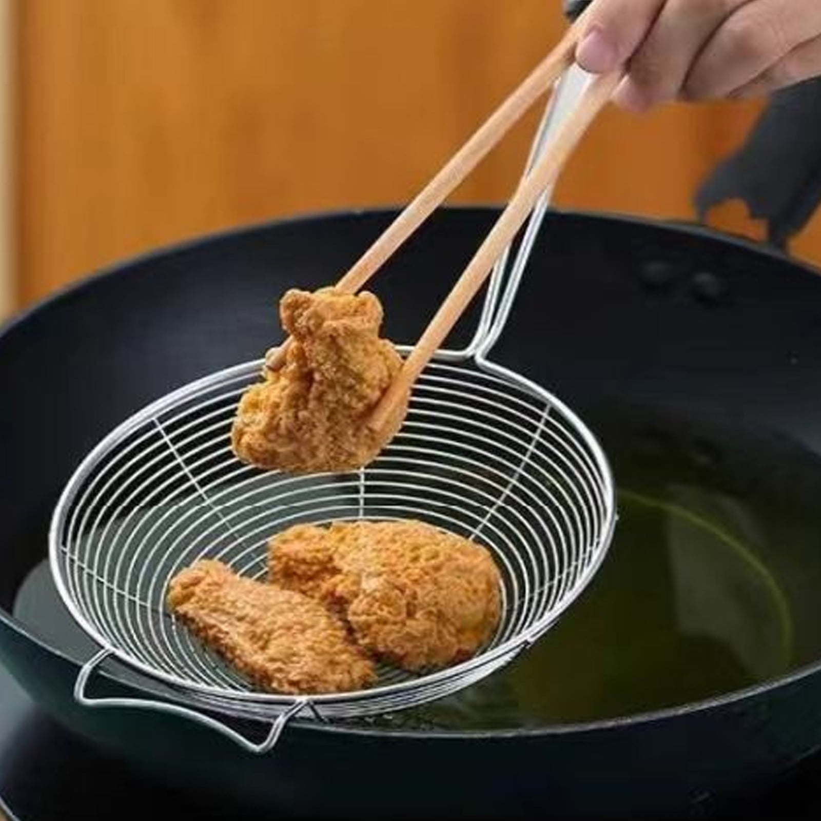 DMHW74S Stainless Steel Slotted Strainer Spoon For Kitchen Cooking And ...