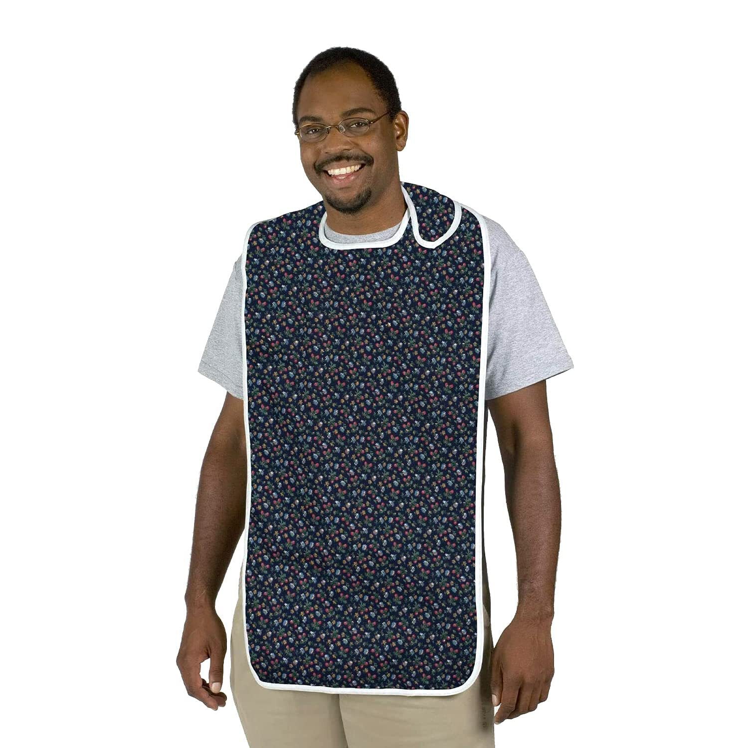 DMI Elderly Adult Bibs, Washable, Waterproof, Velcro Neck, for Men and ...