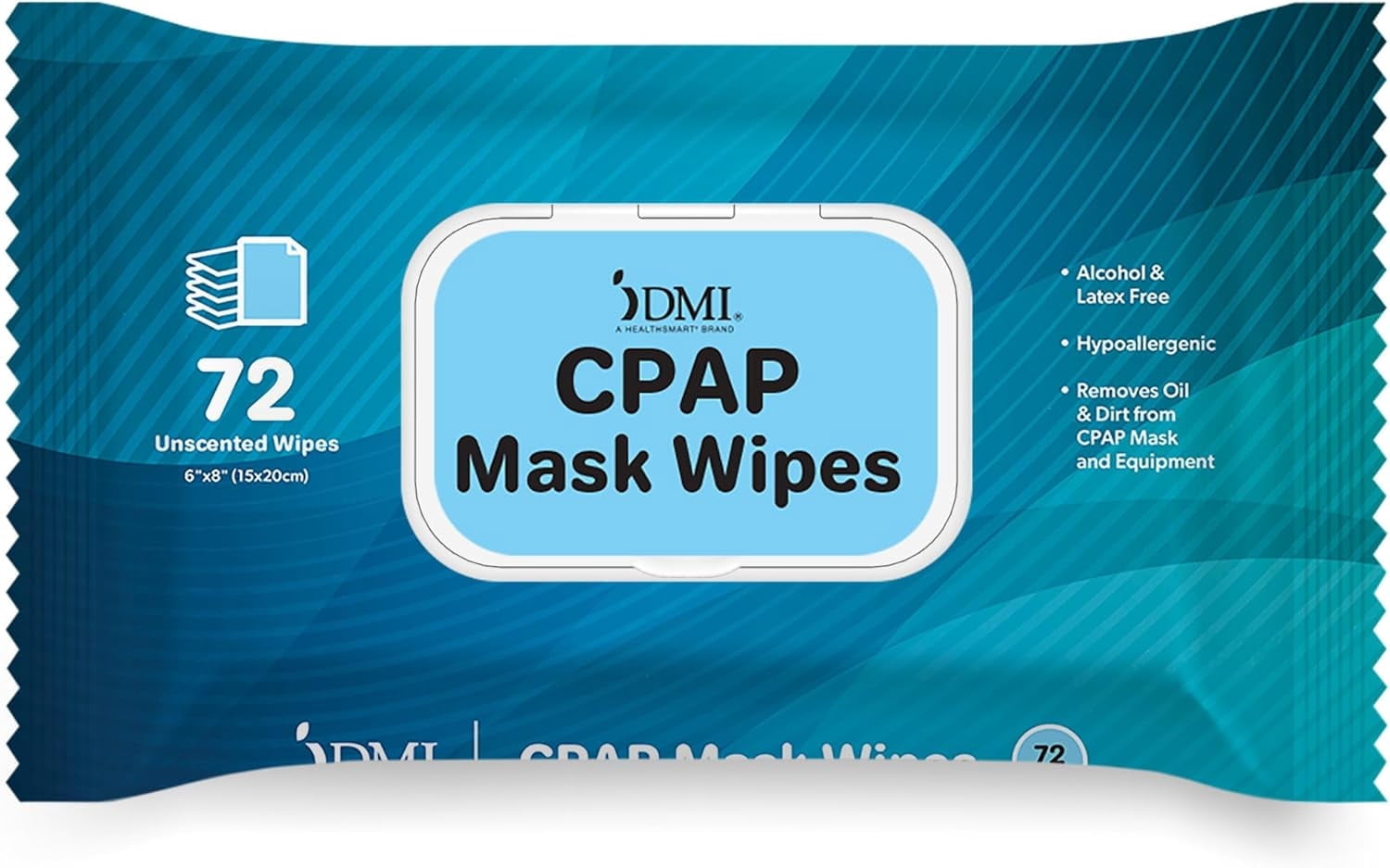 DMI CPAP Mask Wipes, Removes Oil & Dirt from CPAP Mask & Equipment ...