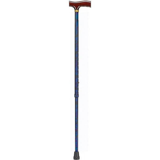 DMI Deluxe Adjustable Aluminum Cane Derby-Top Handle, Cyclone Blue HSA ...