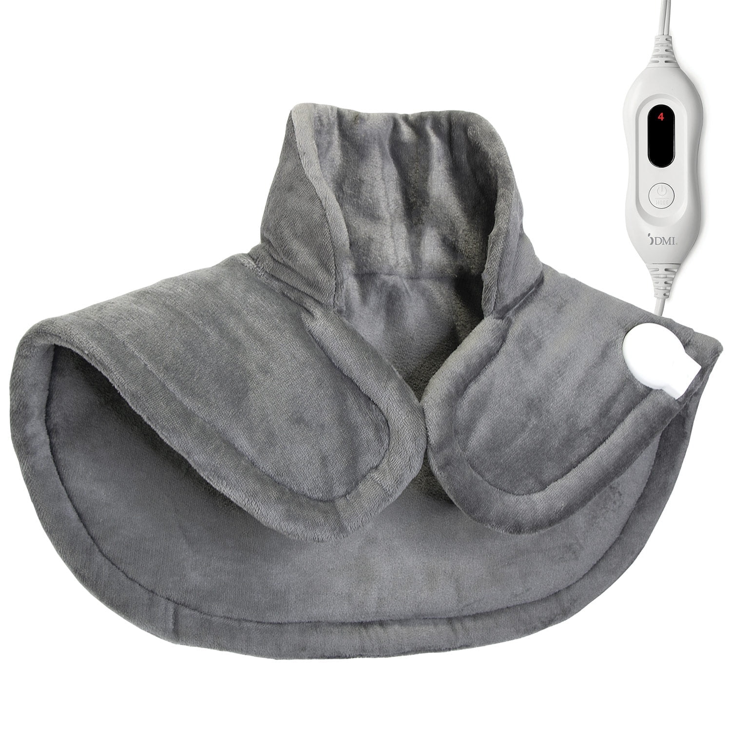 DMI Large Plush Micro-Fleece Neck and Shoulder Heating Pad, Contoured ...