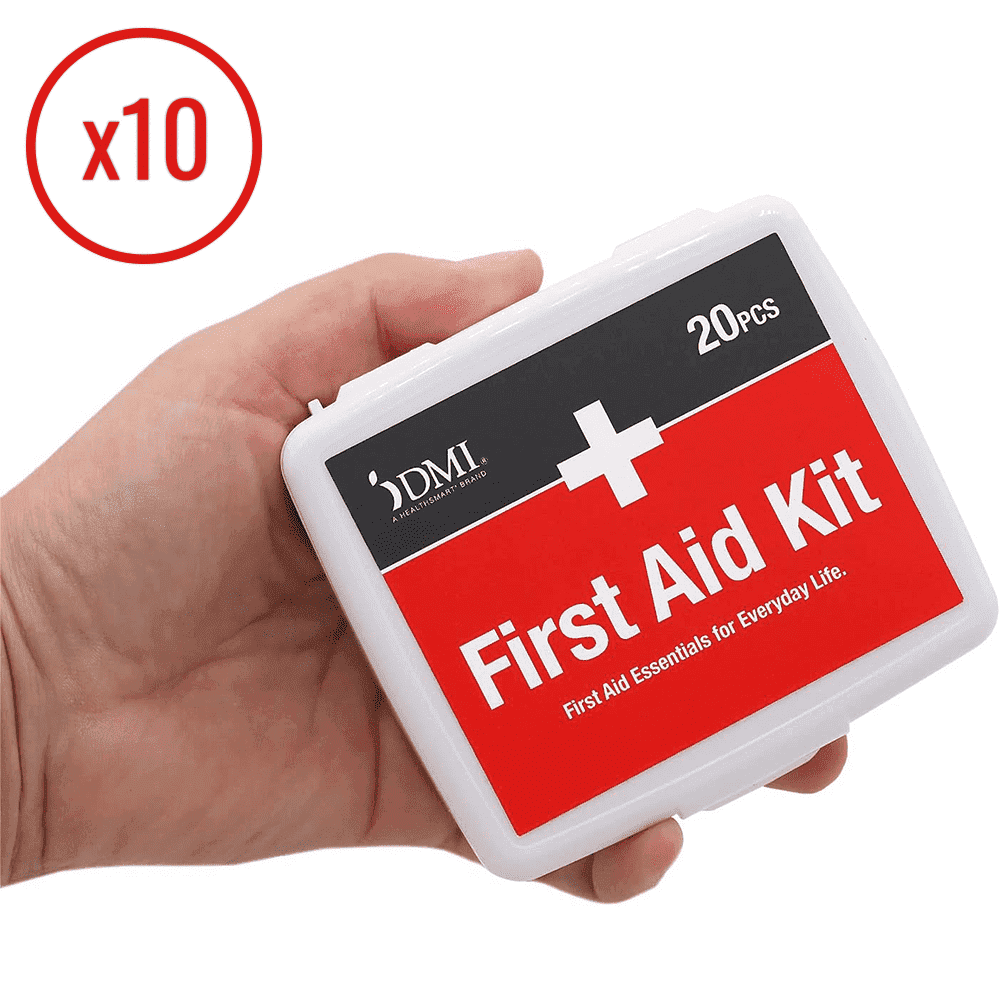 DMI Mini 20-Piece First-Aid Kit, 10 Kits (200 total pieces) - Walmart.com