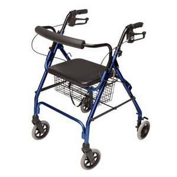 DMI Ultra Lightweight Folding Aluminum Hemi Rollator with Padded Seat ...