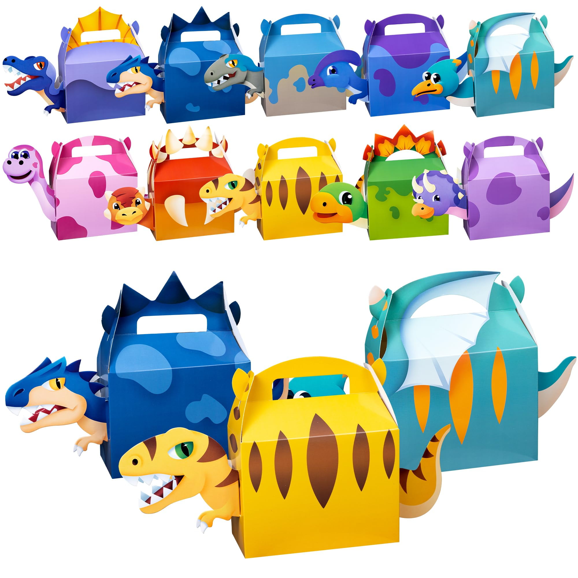 DMIGHT Dinosaur Party Favor BDF32 Boxes Theme Birthday Goodie Boxes ...