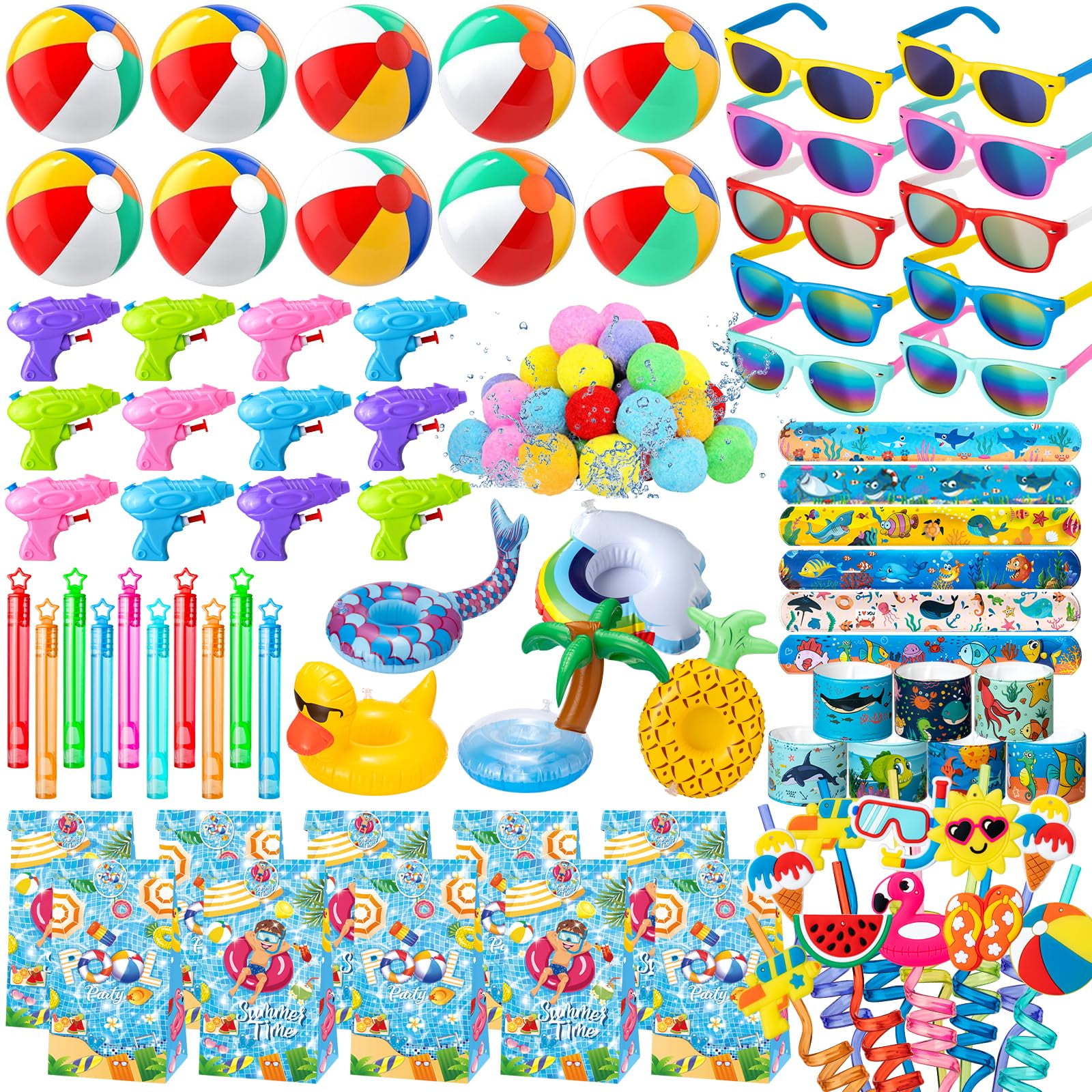 DMIGHT Pool Party Favors, MMF7 85 PCS Beach Party Favors Party Bag ...
