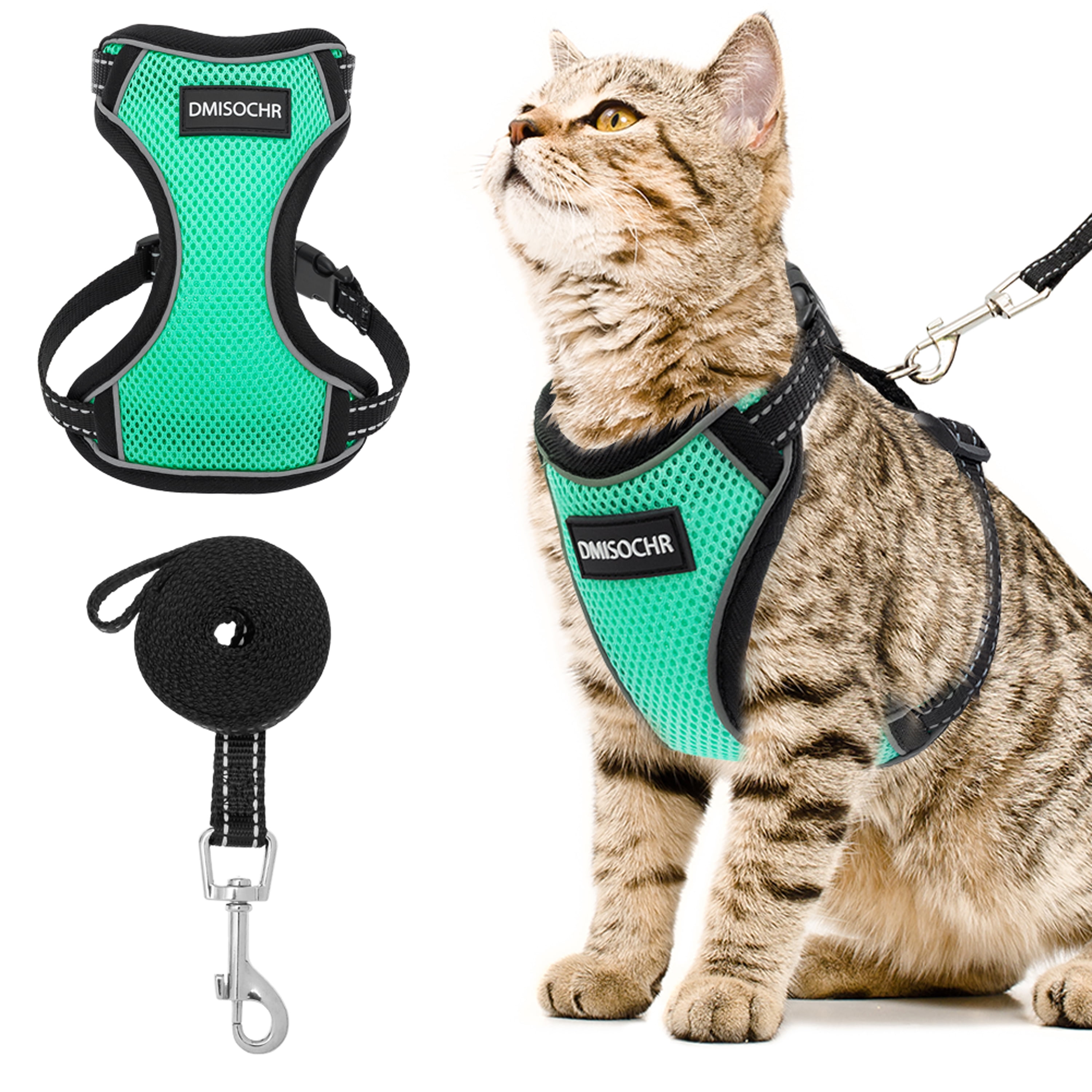 DMISOCHR Cat Harness - Escape Proof Reflective Cat Harness and Leash ...