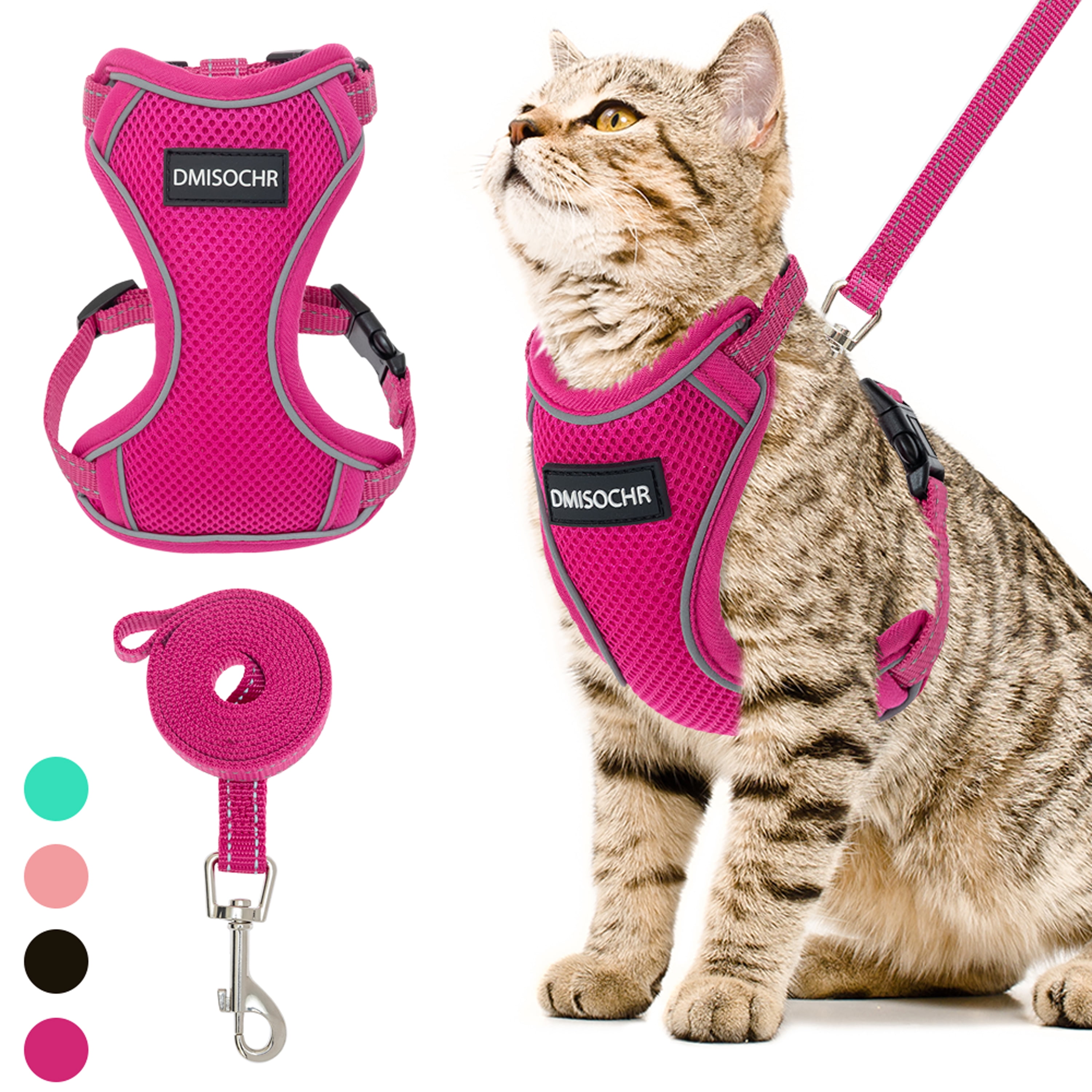 DMISOCHR Cat Harness - Escape Proof Reflective Cat Harness and Leash ...