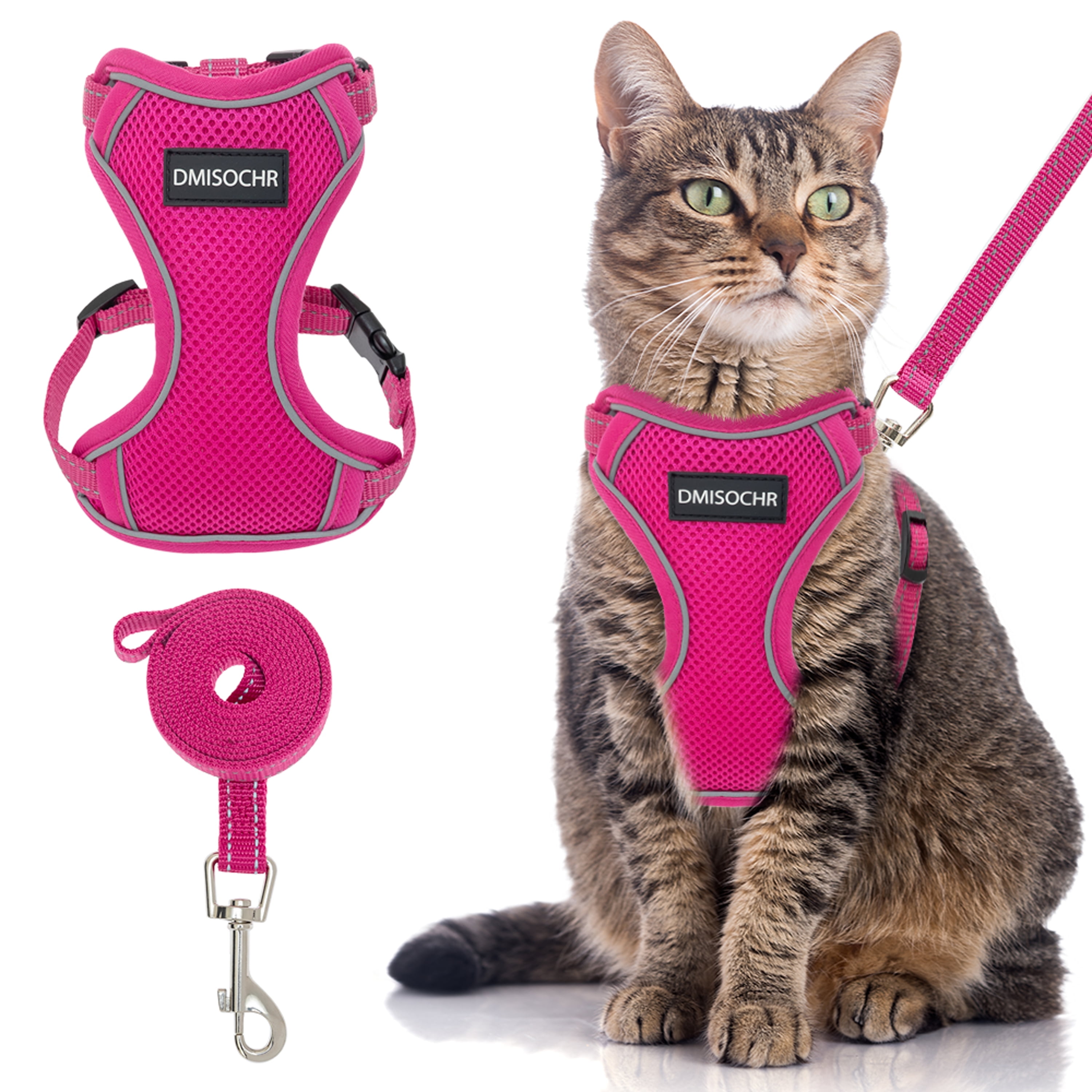 DMISOCHR Cat Harness - Escape Proof Reflective Cat Harness and Leash ...