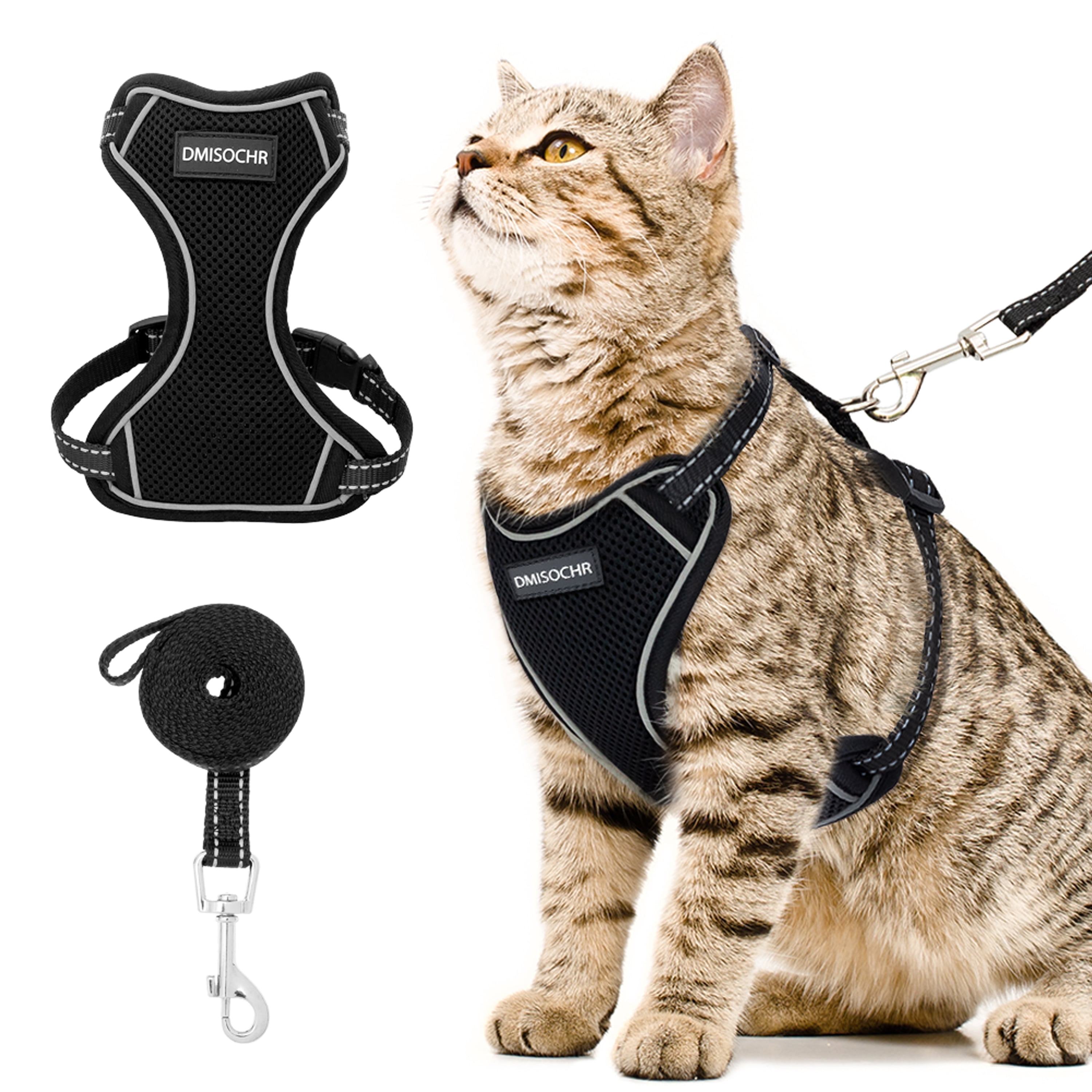 DMISOCHR Cat Harness - Escape Proof Reflective Cat Harness and Leash ...