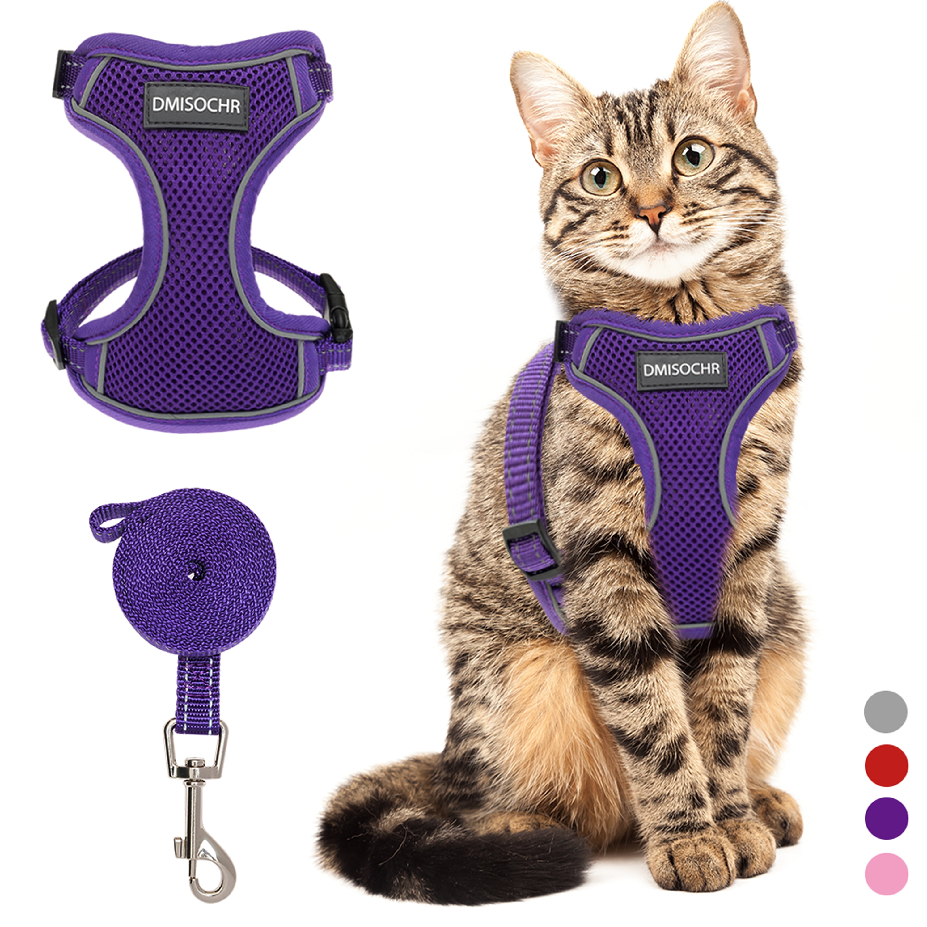 DMISOCHR Cat Harness - Escape Proof Reflective Cat Harness and Leash ...