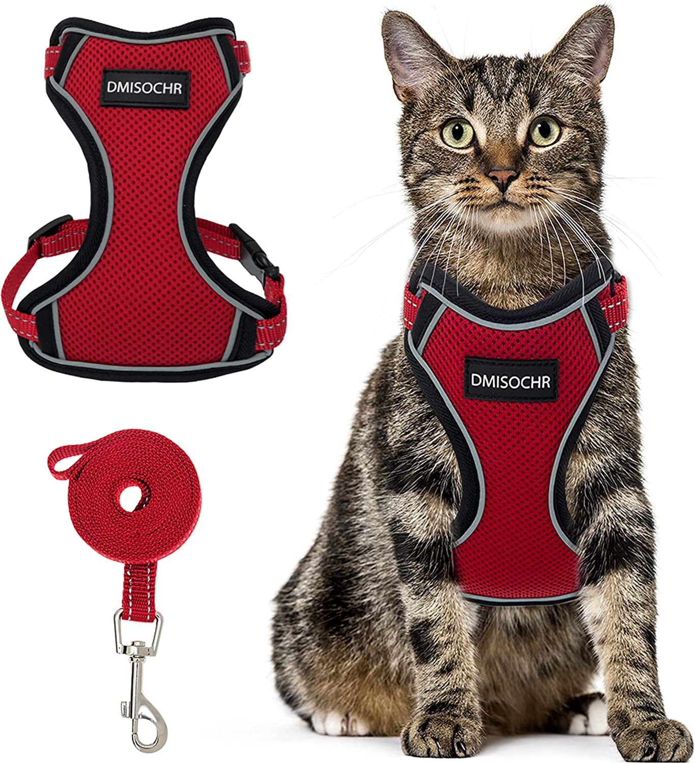 DMISOCHR No Escape Cat Vest Harness and Leash Set: Outdoor, Adjustable ...