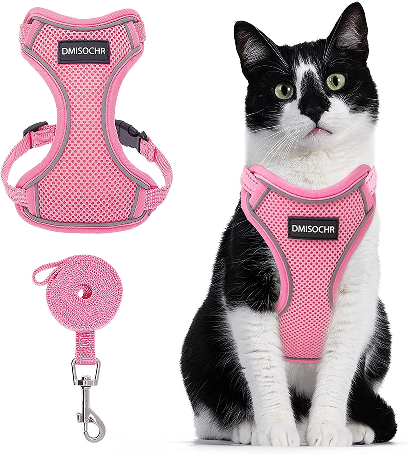 DMISOCHR Easy Pet Safe Walking Cat Harness and Leash Set, Escape Proof ...
