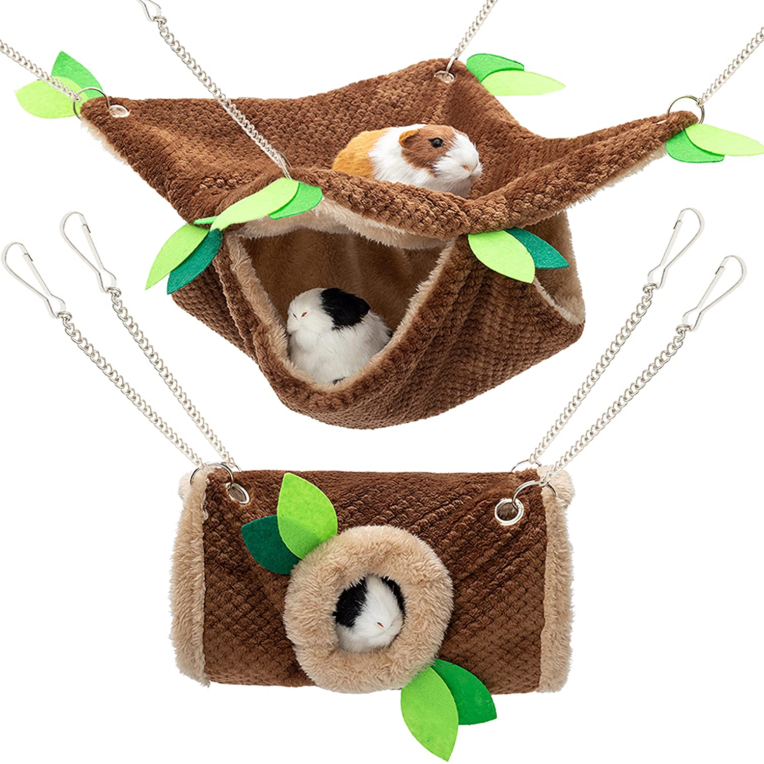 DMISOCHR Small Animal Hammock - Hanging Hammock & Tunnel Cage for ...