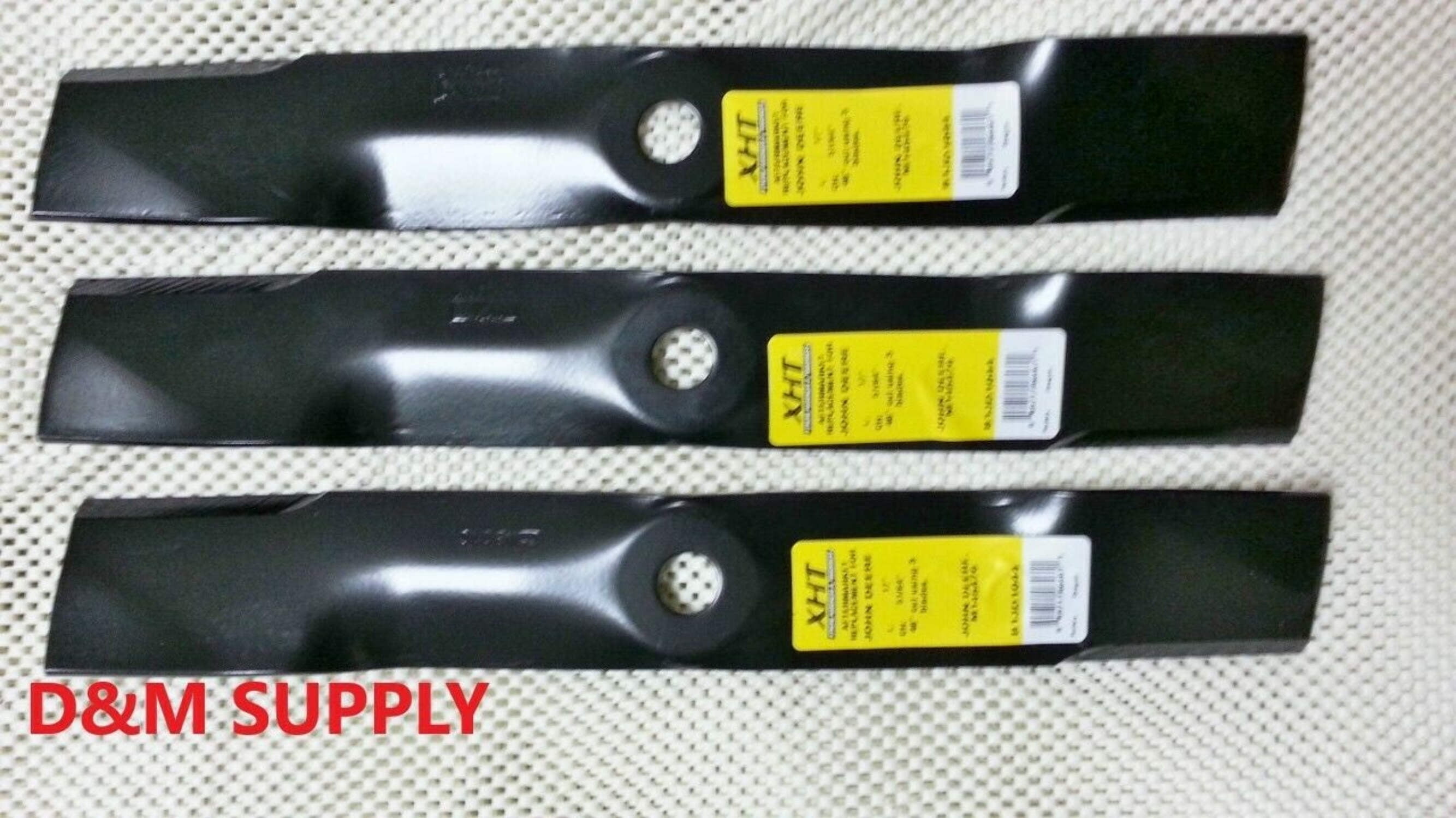 DMJD1052 Set of 3 TO FIT John Deere 54" XHT Lawn Mower blades Z525E ...