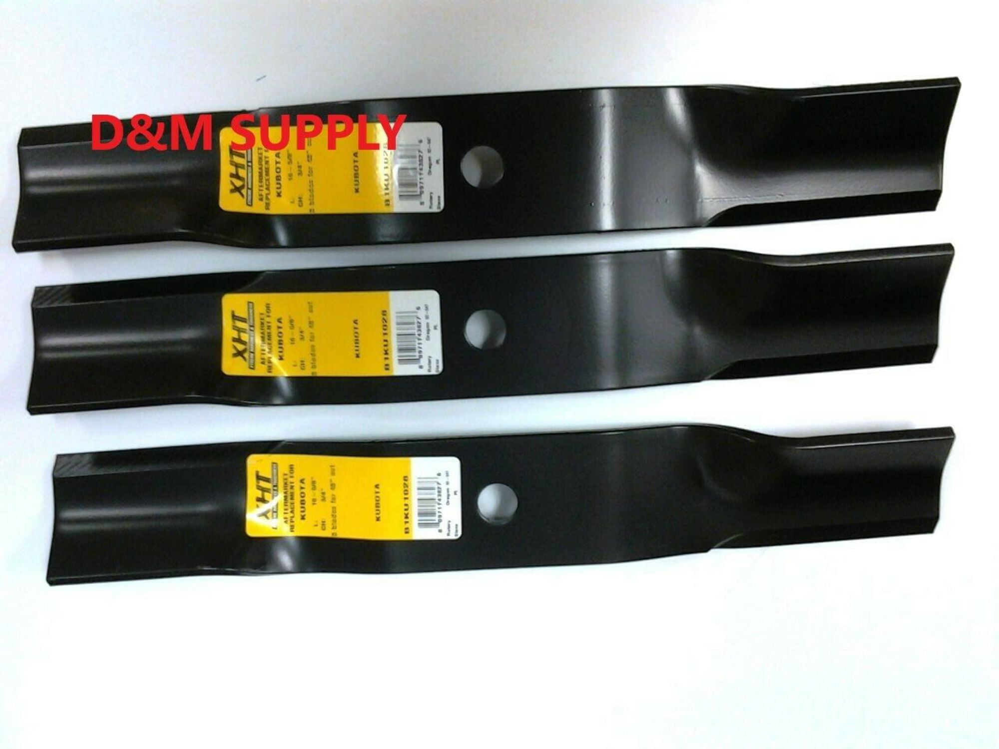 DMKU1028 Set of 3 Kubota 48" mower blades RCK48-20ZG RCK48-GR RCK48P ...