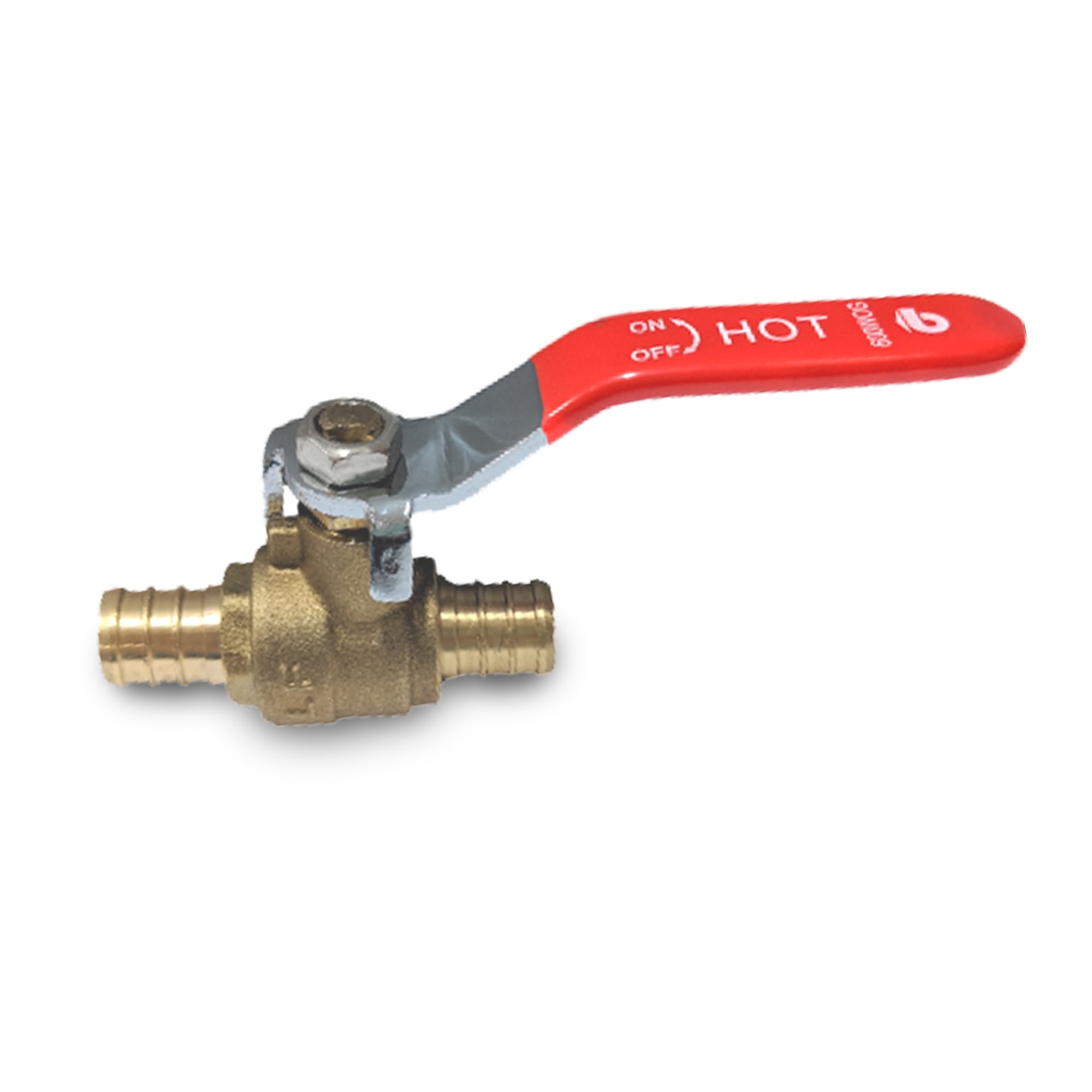 DMNI 1/2" PEX Brass Ball Valve Combo Hot Crimp Shut-off Valves for PEX ...