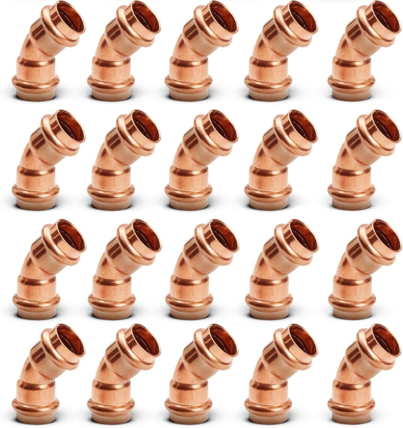 DMNI 1" Copper Propress Elbow - 45 Degree Copper Elbow - Plumbing ...