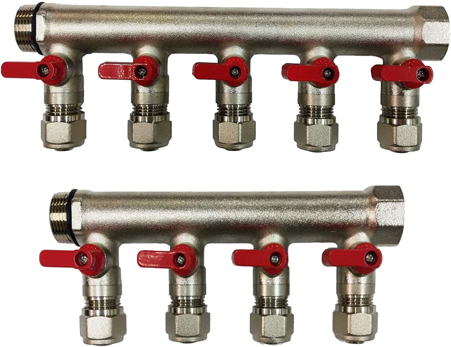 DMNI 9 Loop Port Ball Valve Brass - Pex Manifold - 3/4" NPT Thread ...