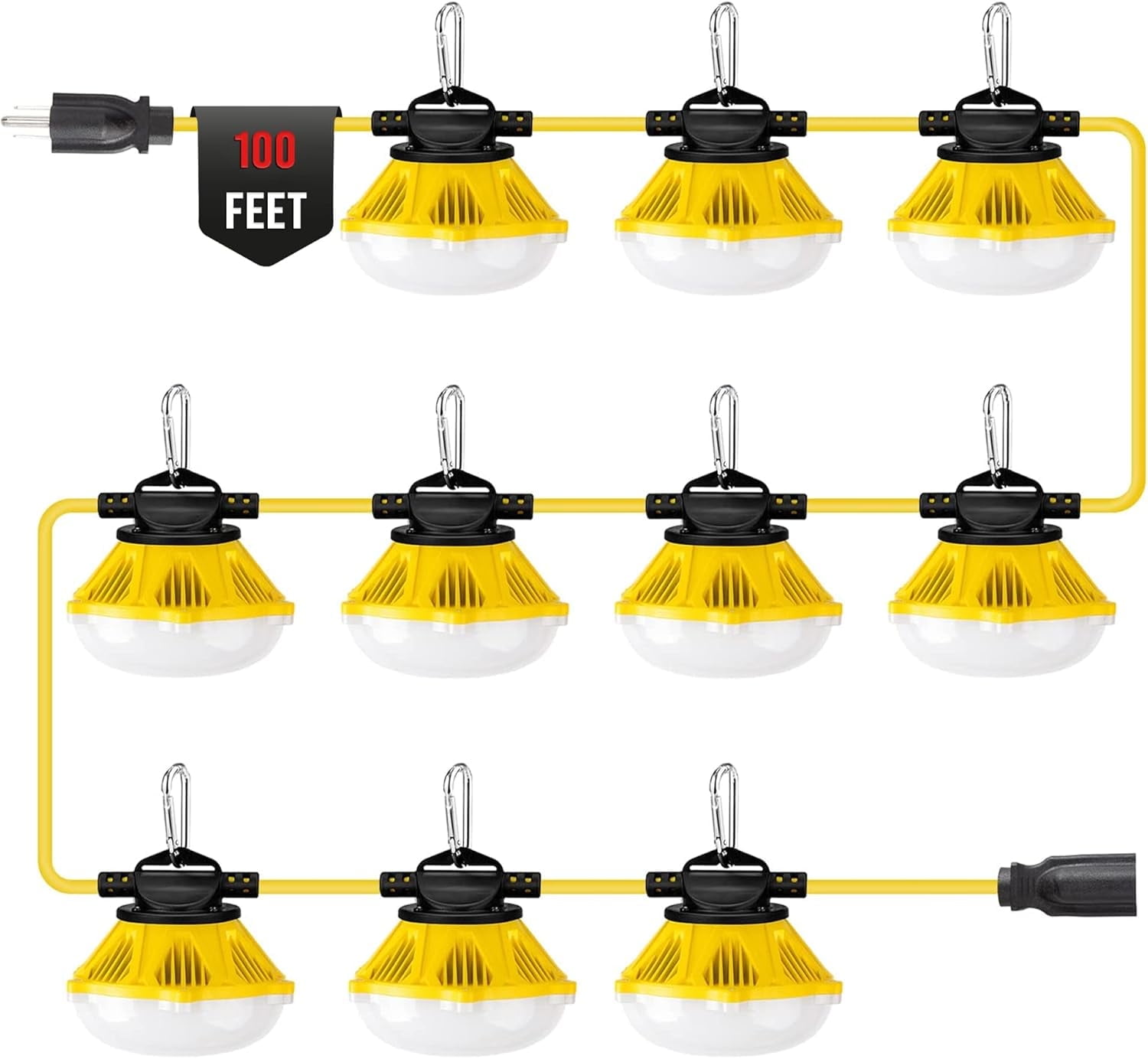 DMNI Construction String Lights 100ft- String Lights Indoors ...