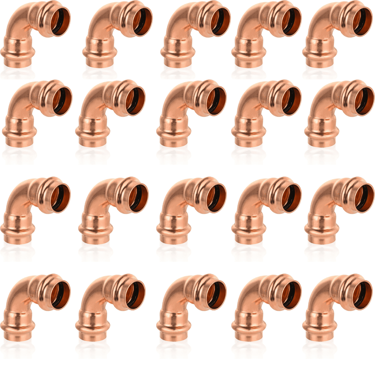 DMNI ProPress 1" Plumbing Copper Fitting – 90 Degree PEX Elbow Copper ...