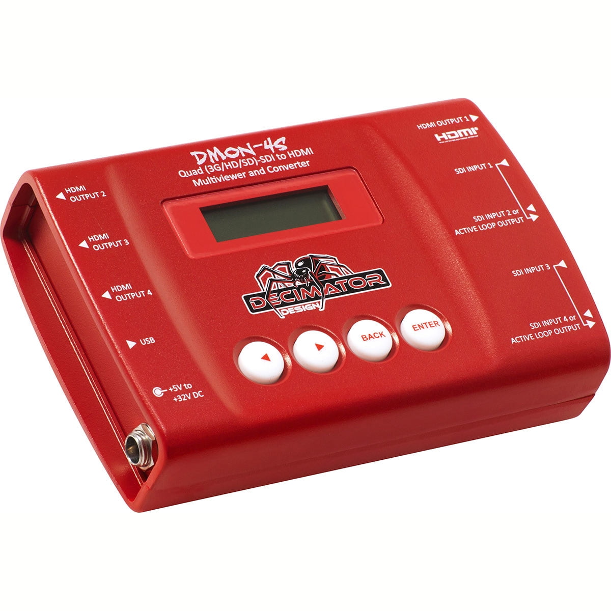 Decimator DMON-4S Quad (3G/HD/SD)-SDI to HDMI Multiviewer and Converter ...