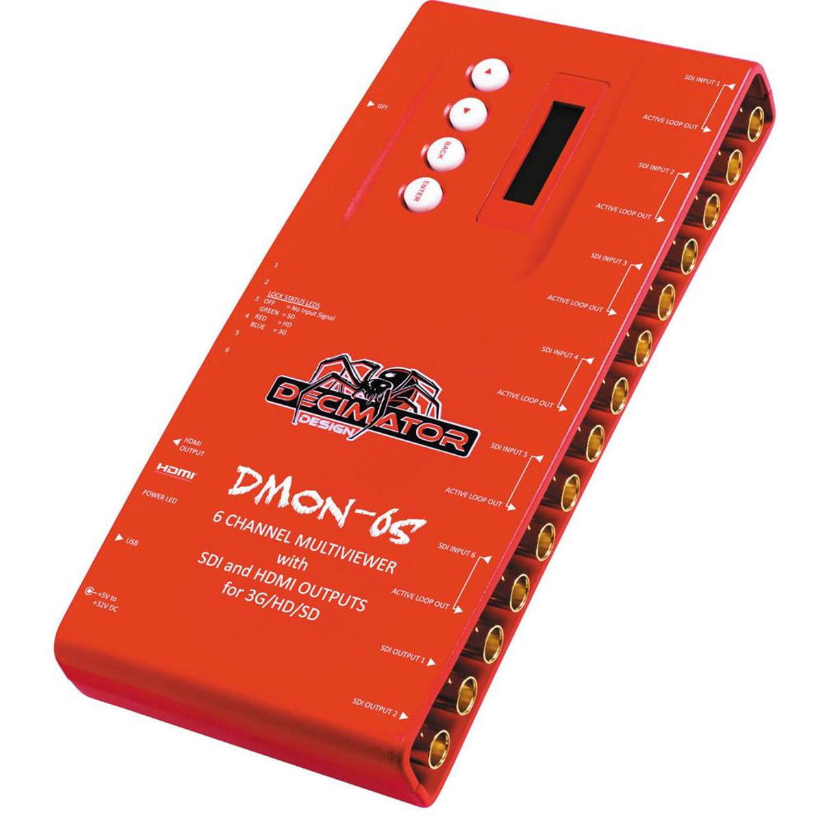 Decimator DMON-6S 6 Channel Multi-Viewer with SDI and HDMI Output for ...