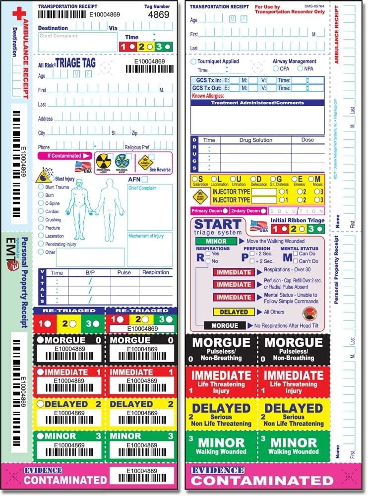 DMS All Risk Triage Tags, 50 Count - Walmart.com