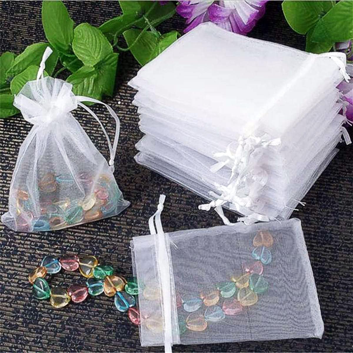 DMS RETAIL Return Gift Favors Organza Bags Shagun Potli Bags Wedding ...