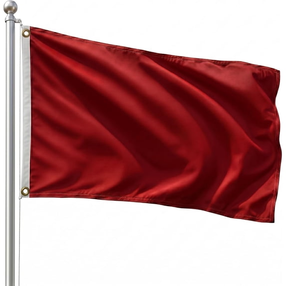 DMSE Solid Red Flag, 2 x 3 ft Flag, UV Resistant, Fade Resistant ...