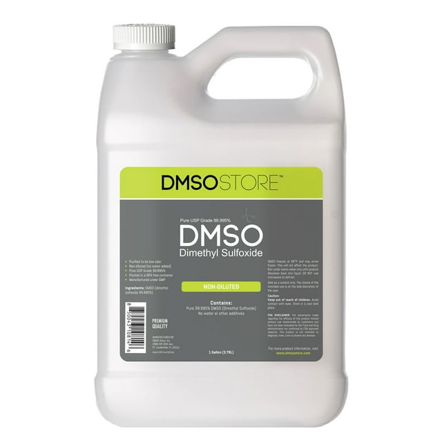 DMSO Pharma Grade Pure 99.995% 1 Gallon Plastic Bottle, Non-Diluted ...