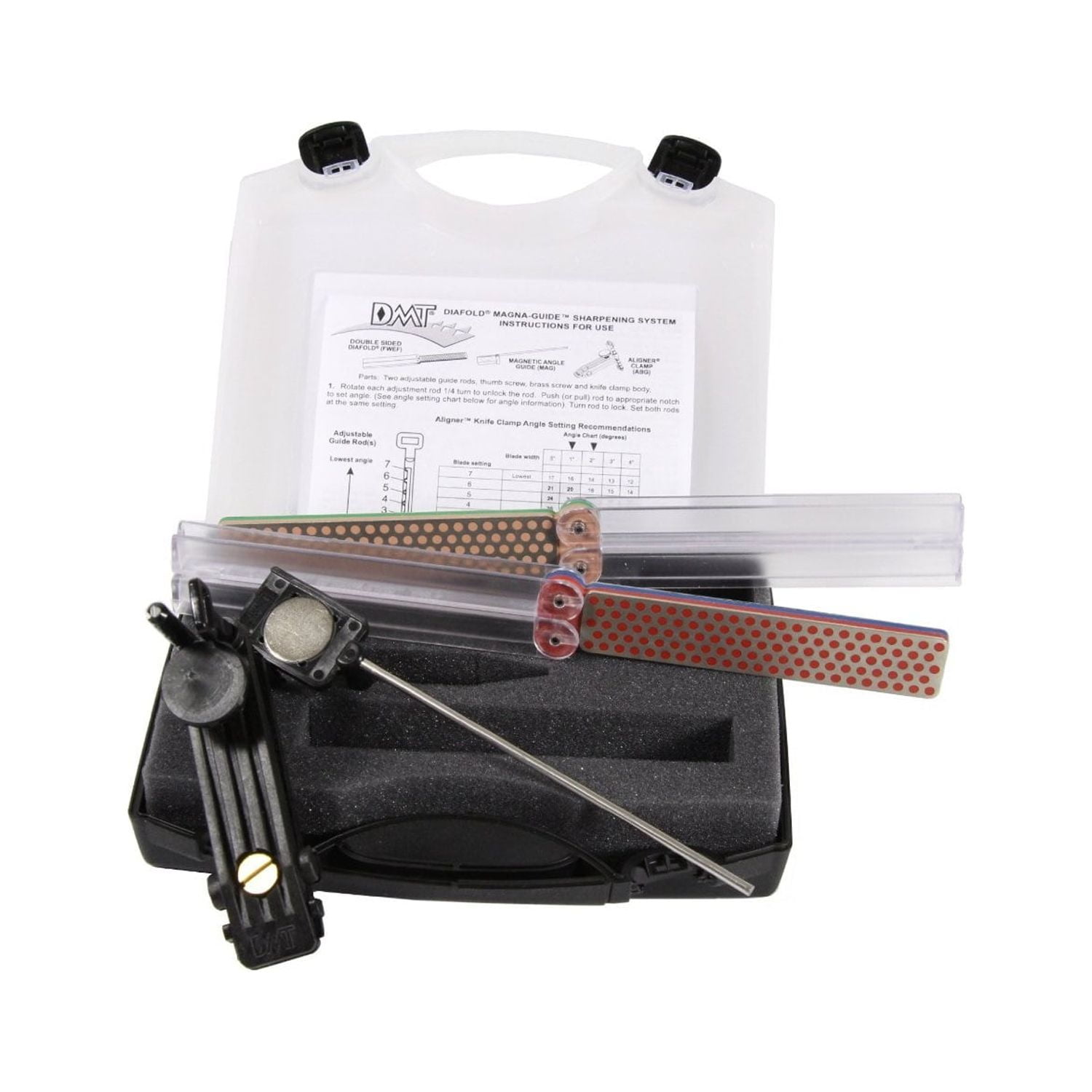 DMT Sharpeners Diafold Magna-Guide Kit with EE/E/F/C Grits in Sturdy ...
