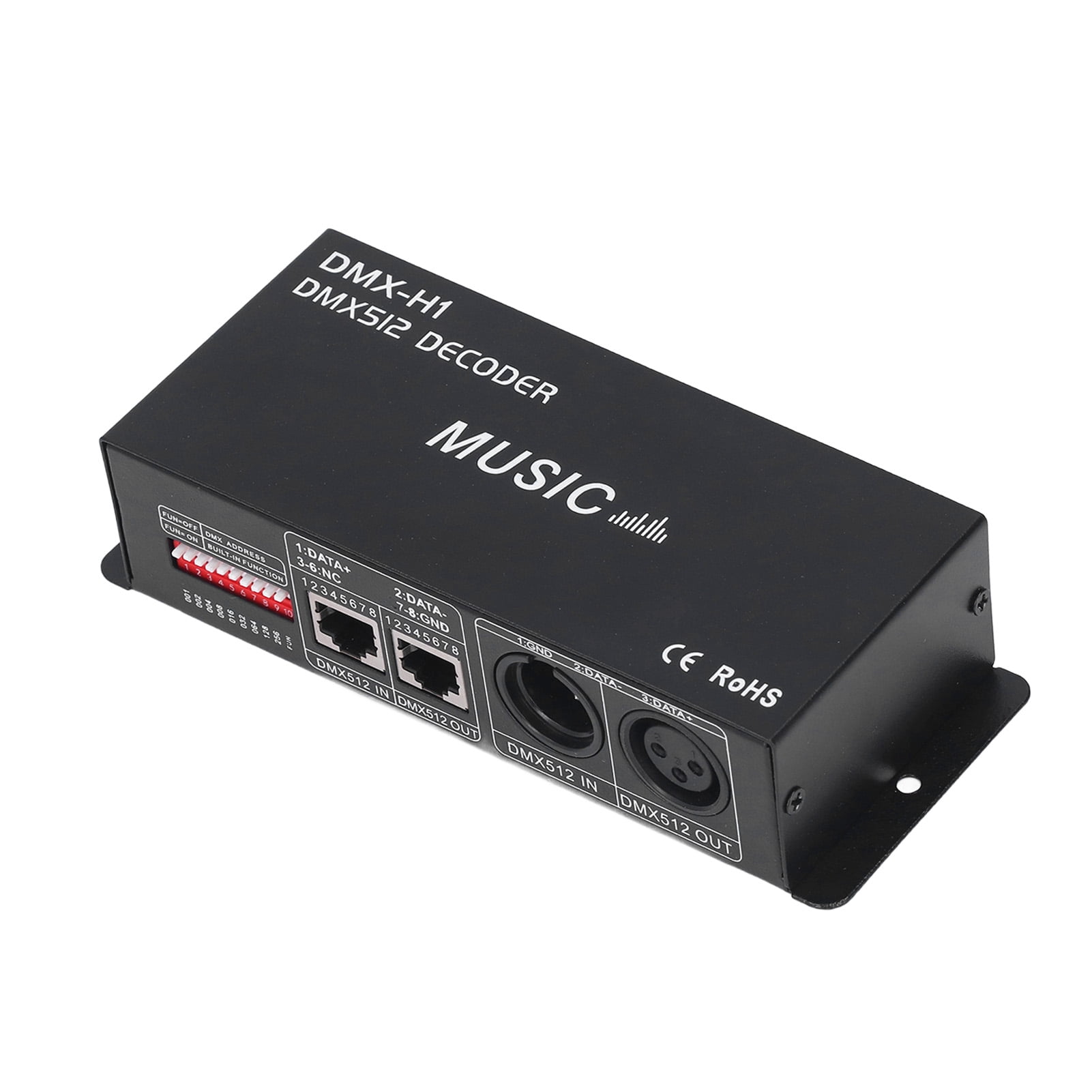 DMX 512 Decoder, Adjustable 4 Channel RGB LED Controller With DIP ...