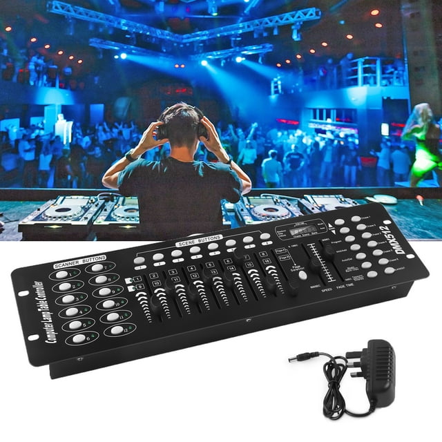DMX Controller, 192 Channel DMX 512 Light Controller DMX Console Stage Light Controller Panel ...