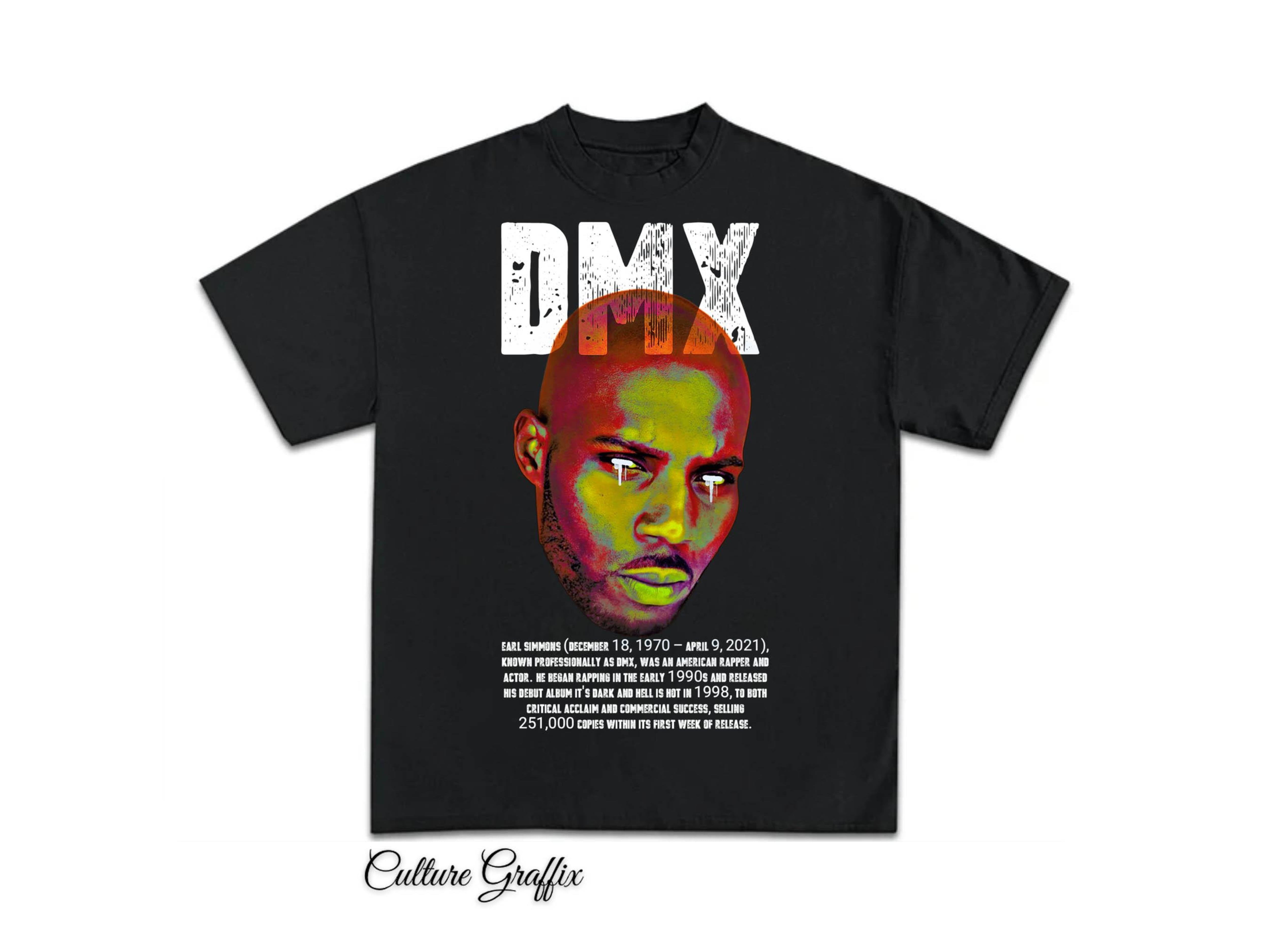 DMX Shirt, Vintage Black Rap Tee, Hip Hop Graphic Print T-Shirt, Merch T Shirt DMX, Oversized ...