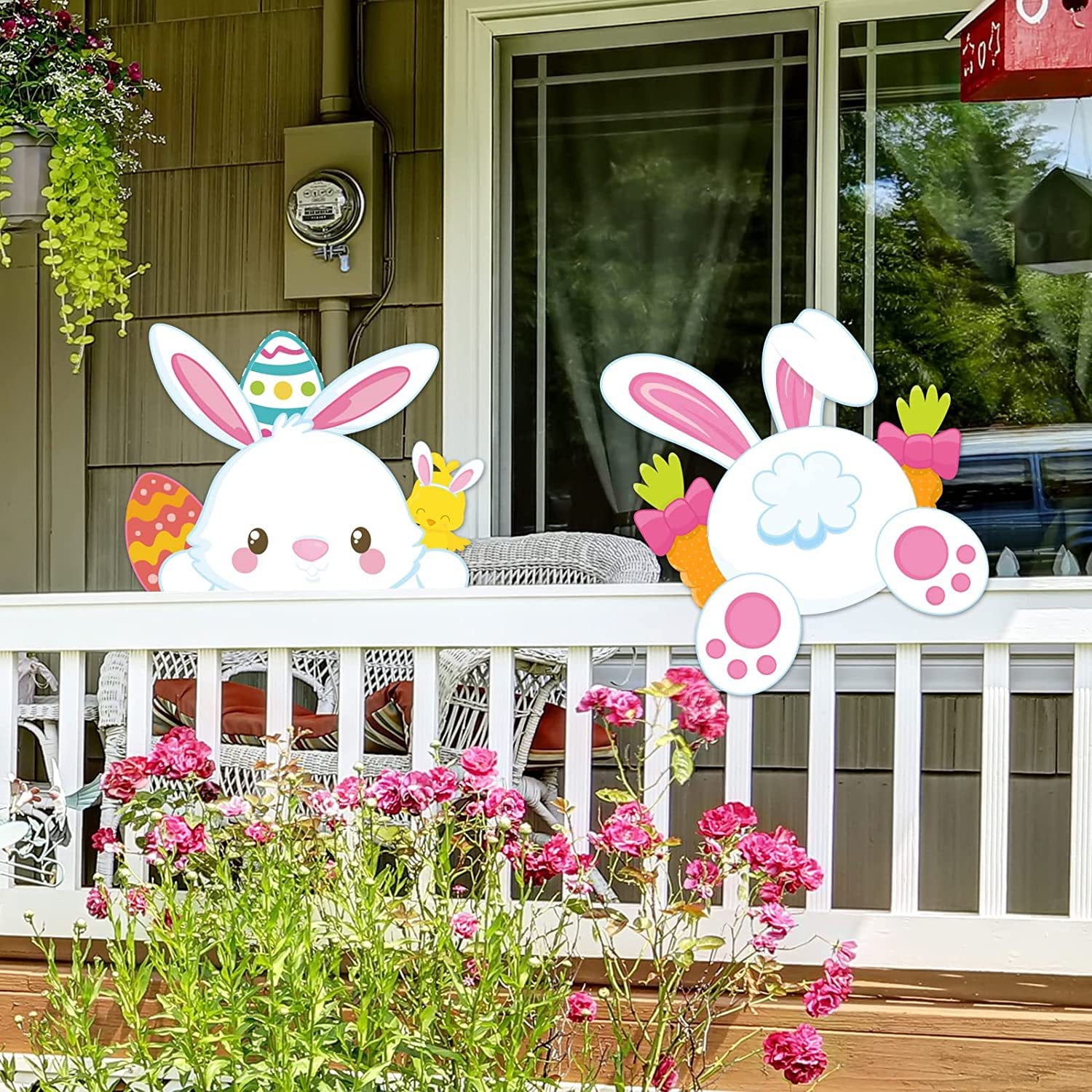 DMZing 2024 Easter Yard Plug Outdoor Fence Decorative Ground Plug ...