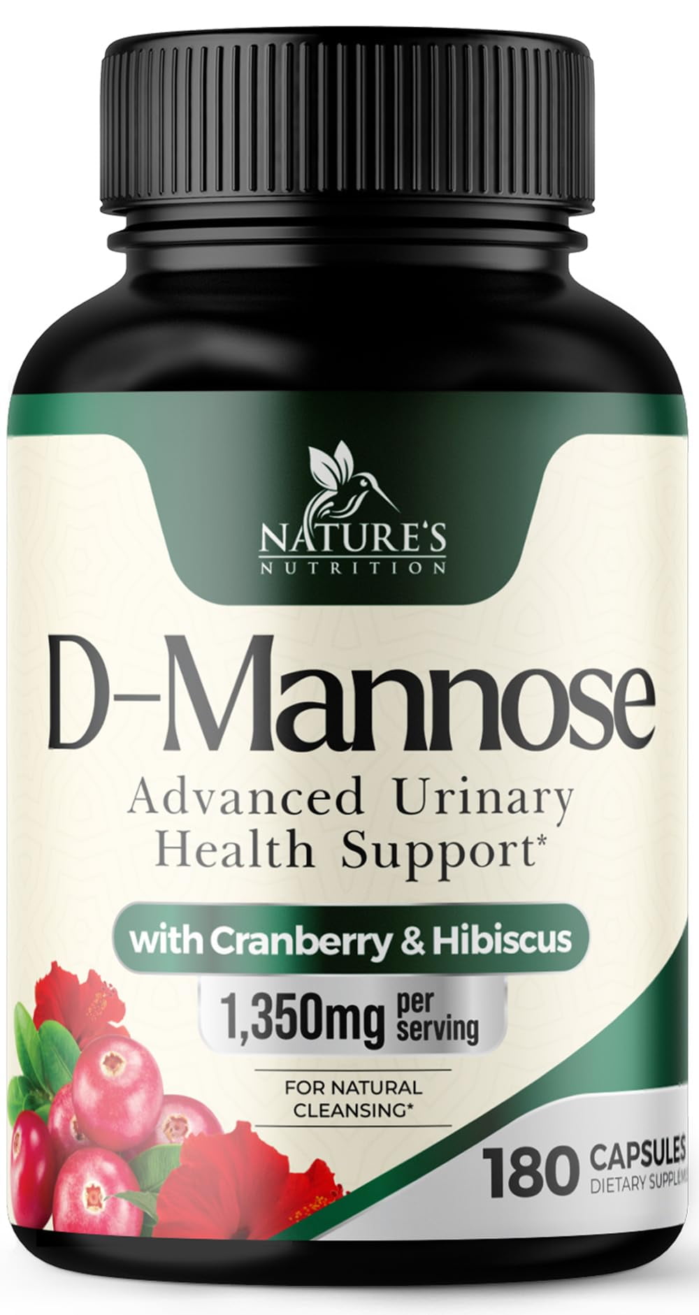 D-Mannose Pills with Cranberry Extract 1350mg, Fast-Acting Urinary ...