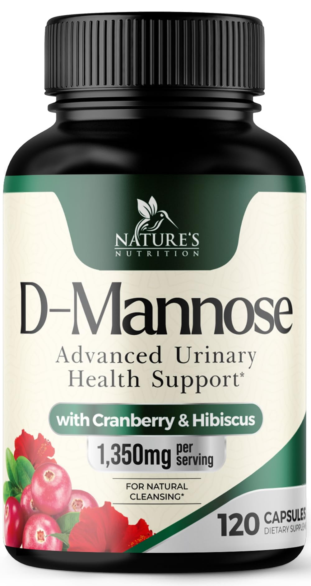 D-Mannose & Cranberry Extract 1350mg Advanced Formula, Urinary Tract ...
