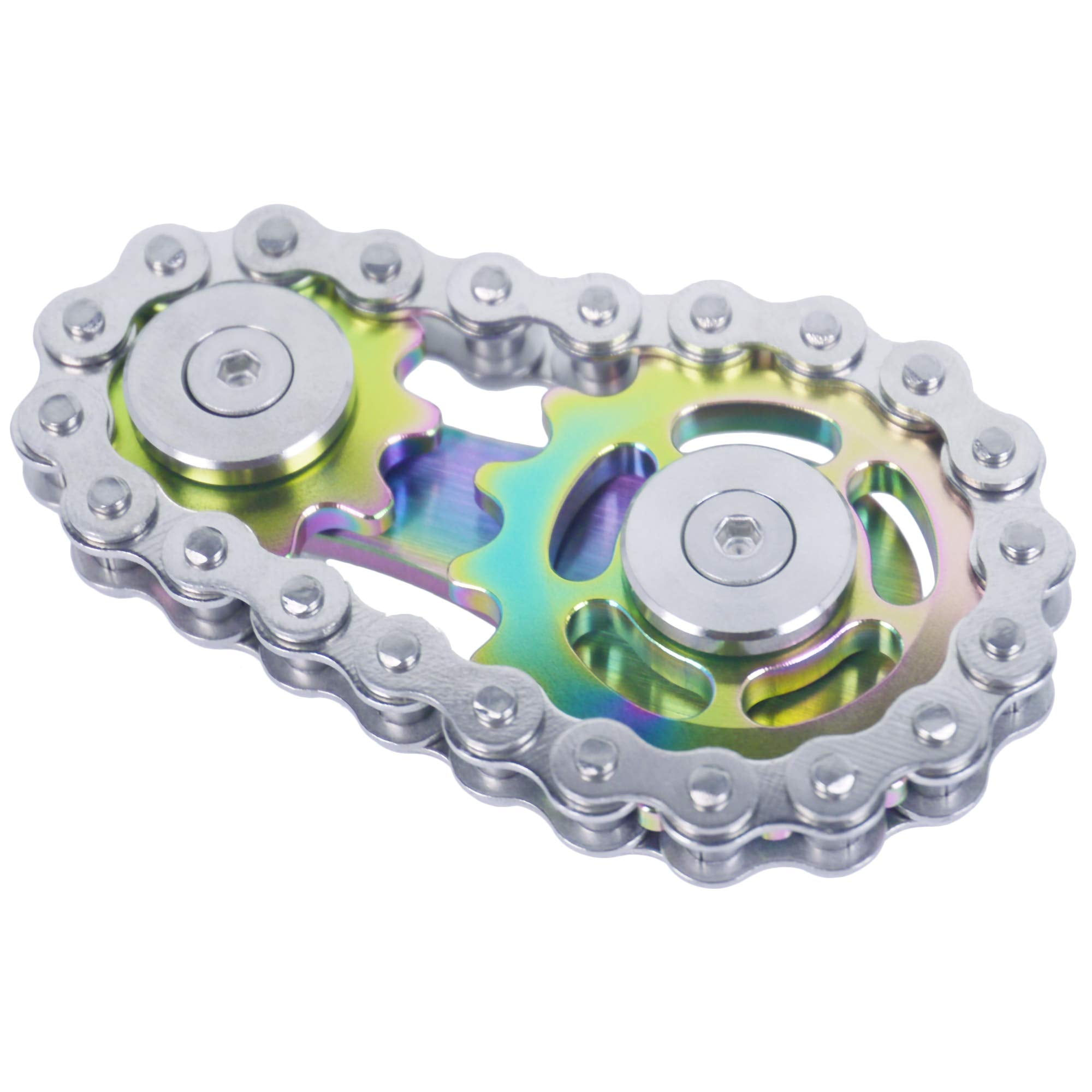 DMaos Fidget Spinner, Linkage Bike Chain Spinner Design 2 Gears Figity ...