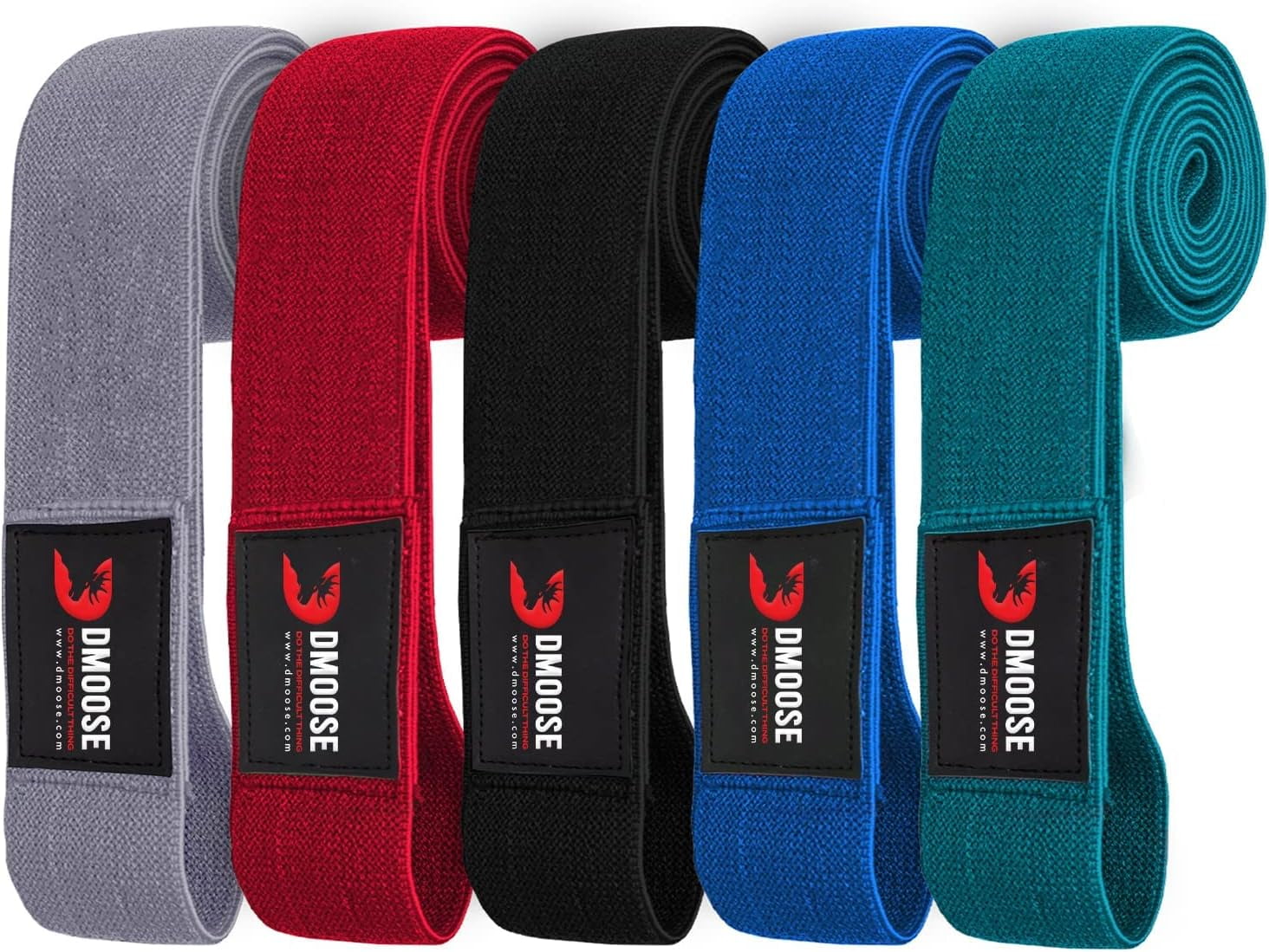 DMoose Fitness Fabric Resistance Bands for Working Out - Cloth ...