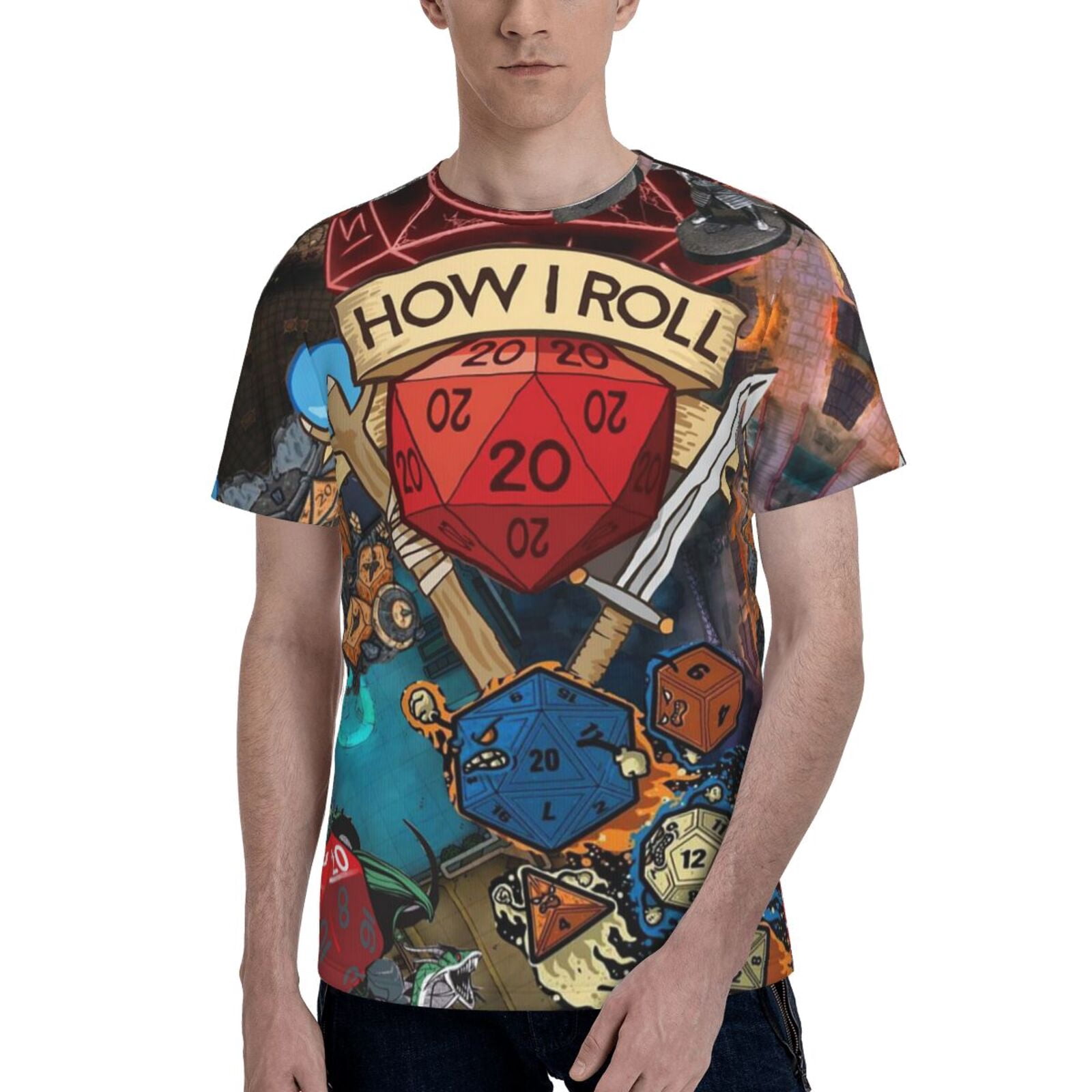 DN-D Dun-ge-ons And Dragons Mens 3d Graphic Print Shirts Casual Short ...