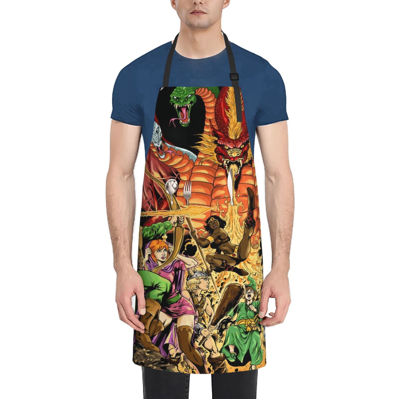 DN-D Dun-ge-ons And Dragons Waterproof Cooking Aprons, Adjustable Bib ...