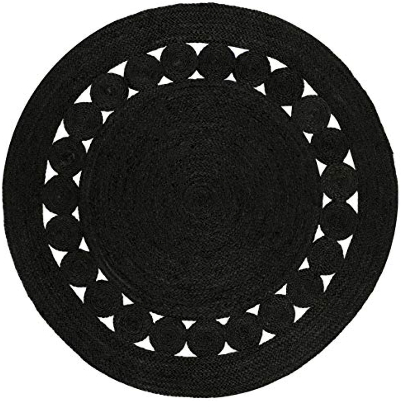 DN HANDICRAFT Boho Rug Handmade Area Carpet Round Braided Natural ...