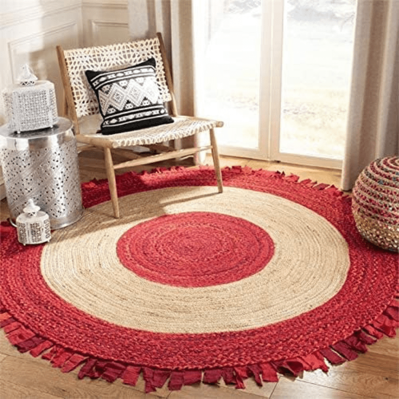 DN HANDICRAFT Eco-friendly Braided Natural Rugs Jute Area Rug Handmade ...