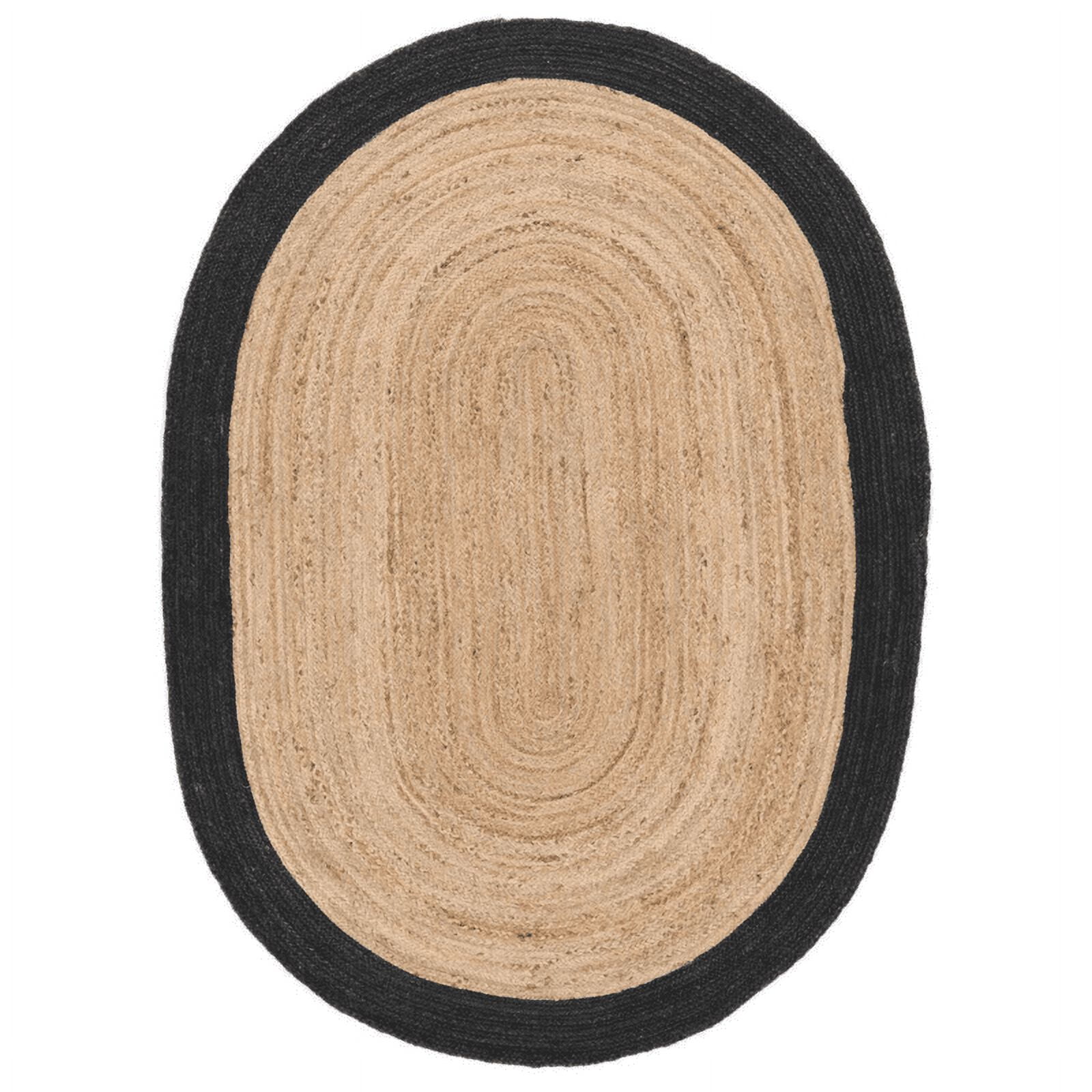 DN HANDICRAFT Hallway Rug Beige with Black Border Handmade Farmhouse ...