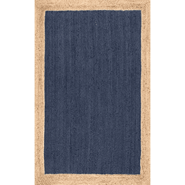 DN HANDICRAFT Handmade Blue with Black Border Rectangle Braided ...