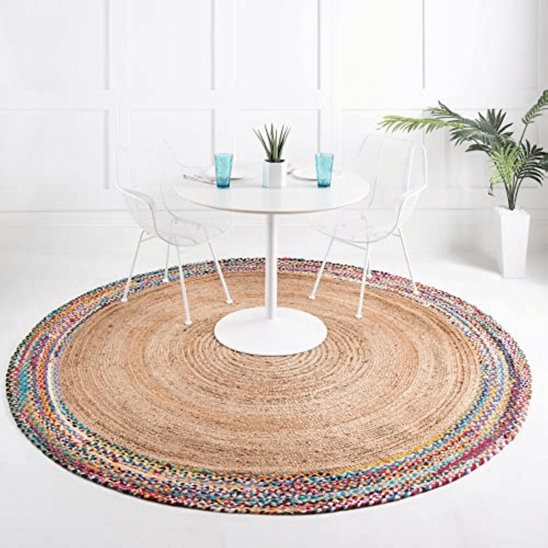 DN HANDICRAFT Indian Natural Fiber Braided Boho Rug Reversible Eco ...